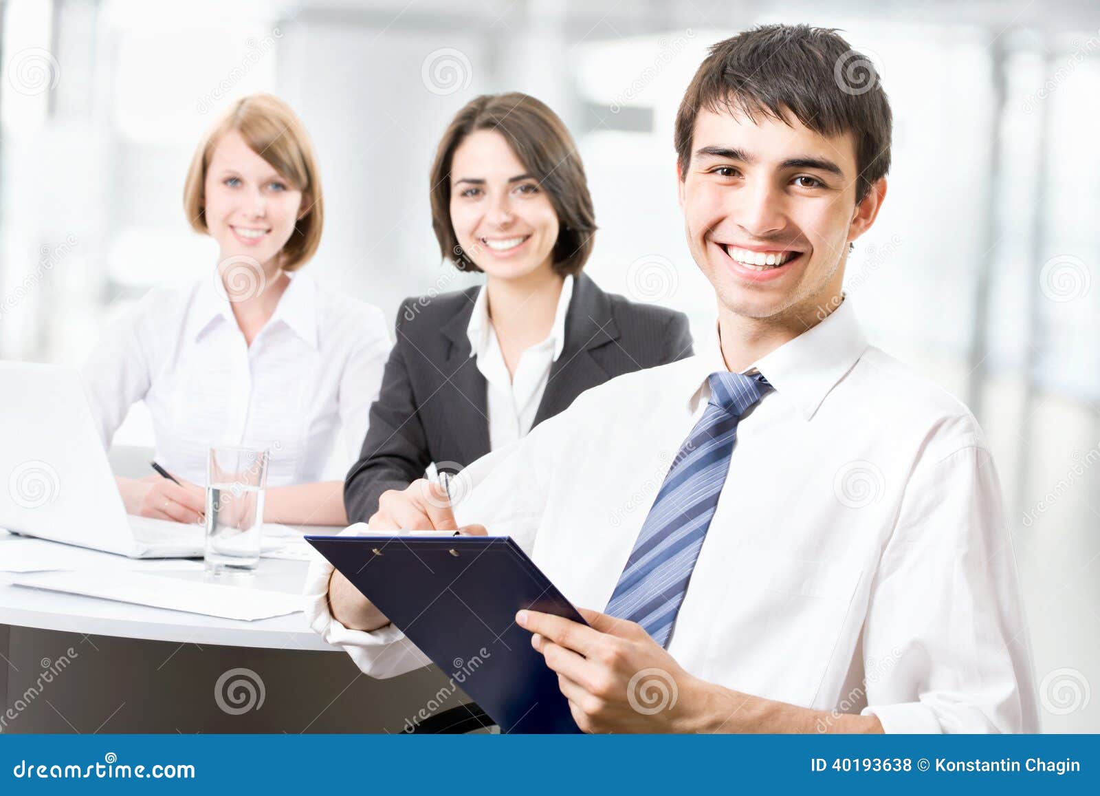 Business man with team stock photo. Image of face, fresh - 40193638