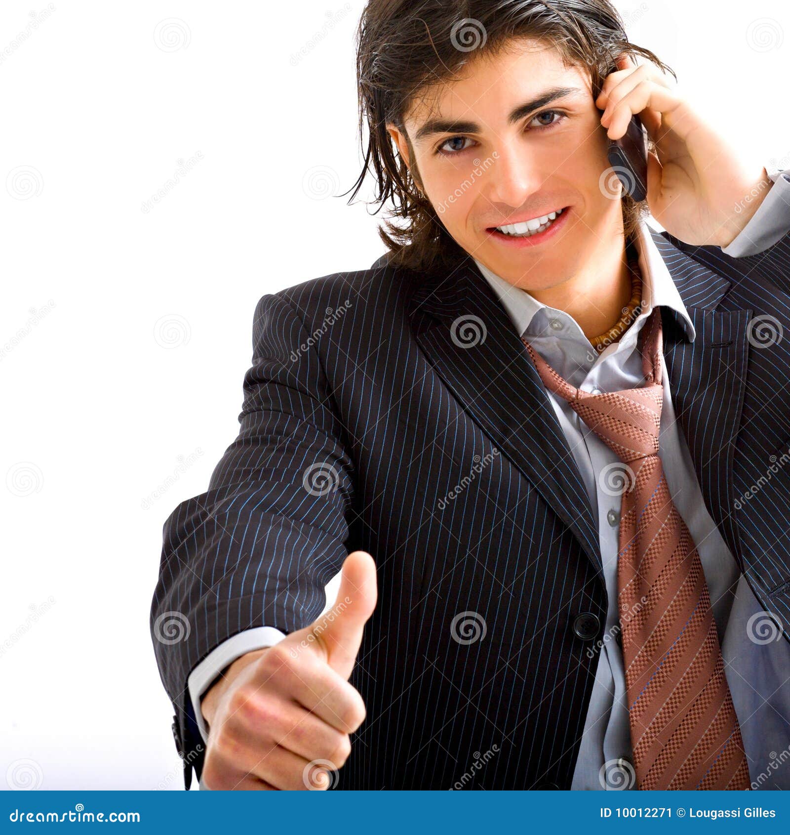 Business Man with Telephone Stock Image - Image of contemporary ...