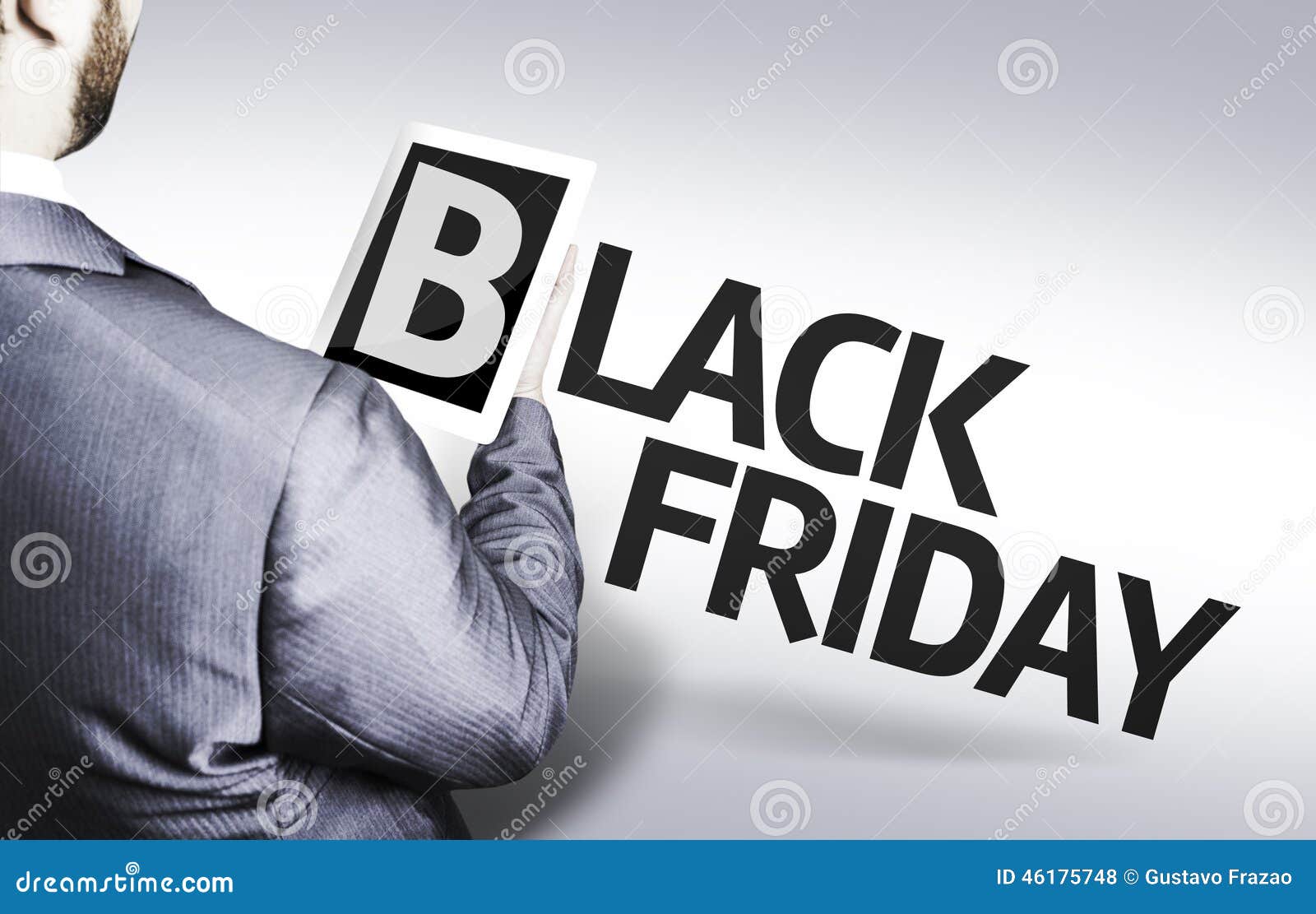 Business Man with the Text Black Friday in a Concept Image Stock Photo ...
