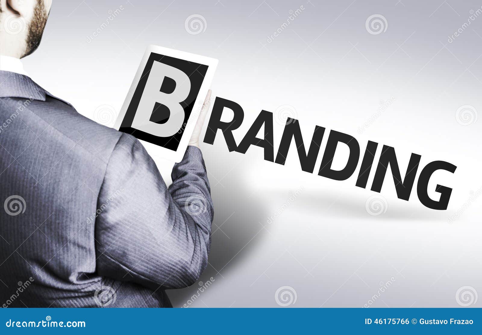 Business Man with the Text Branding in a Concept Image Stock Photo ...