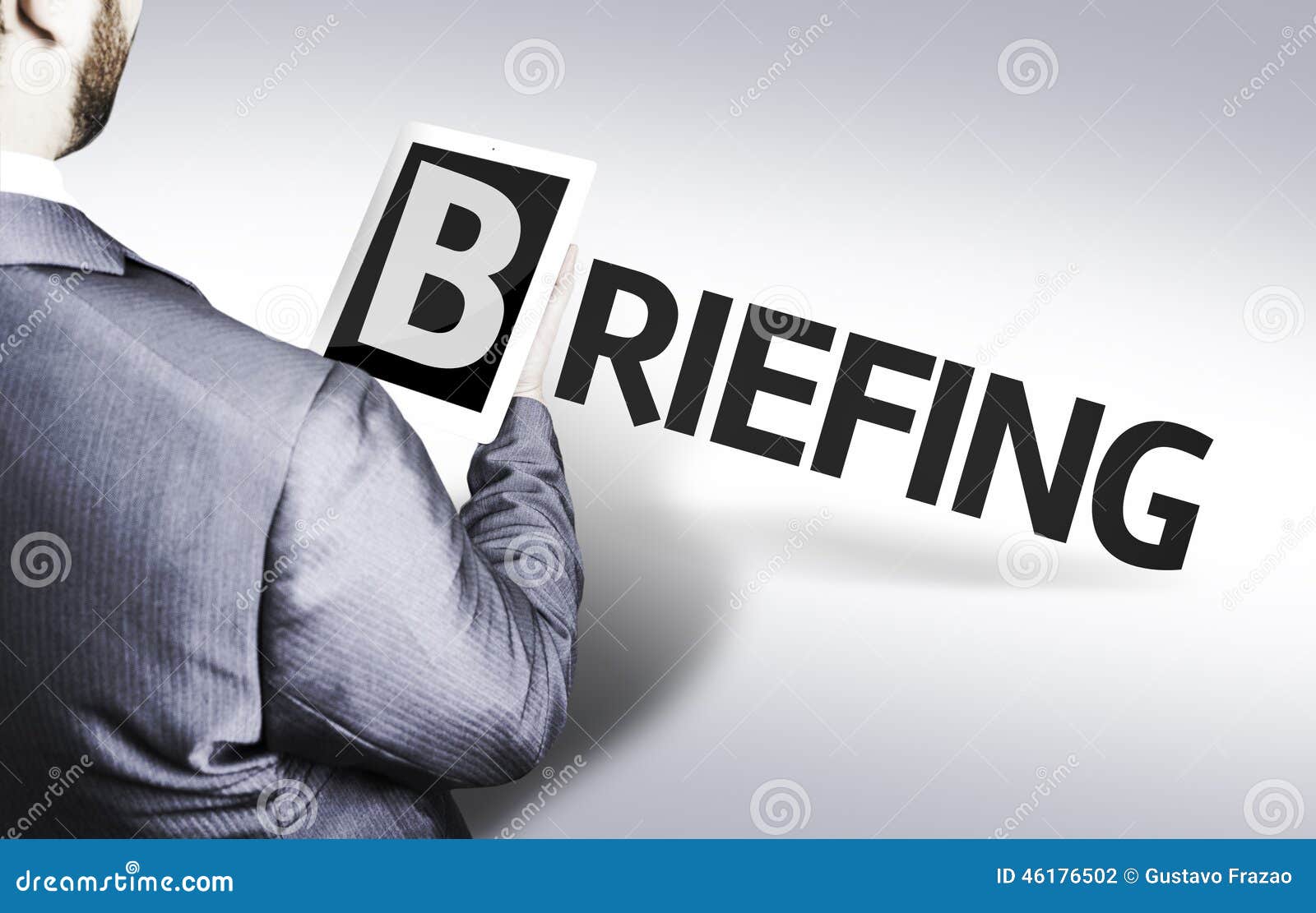 Business Man with the Text Briefing in a Concept Image Stock Photo ...