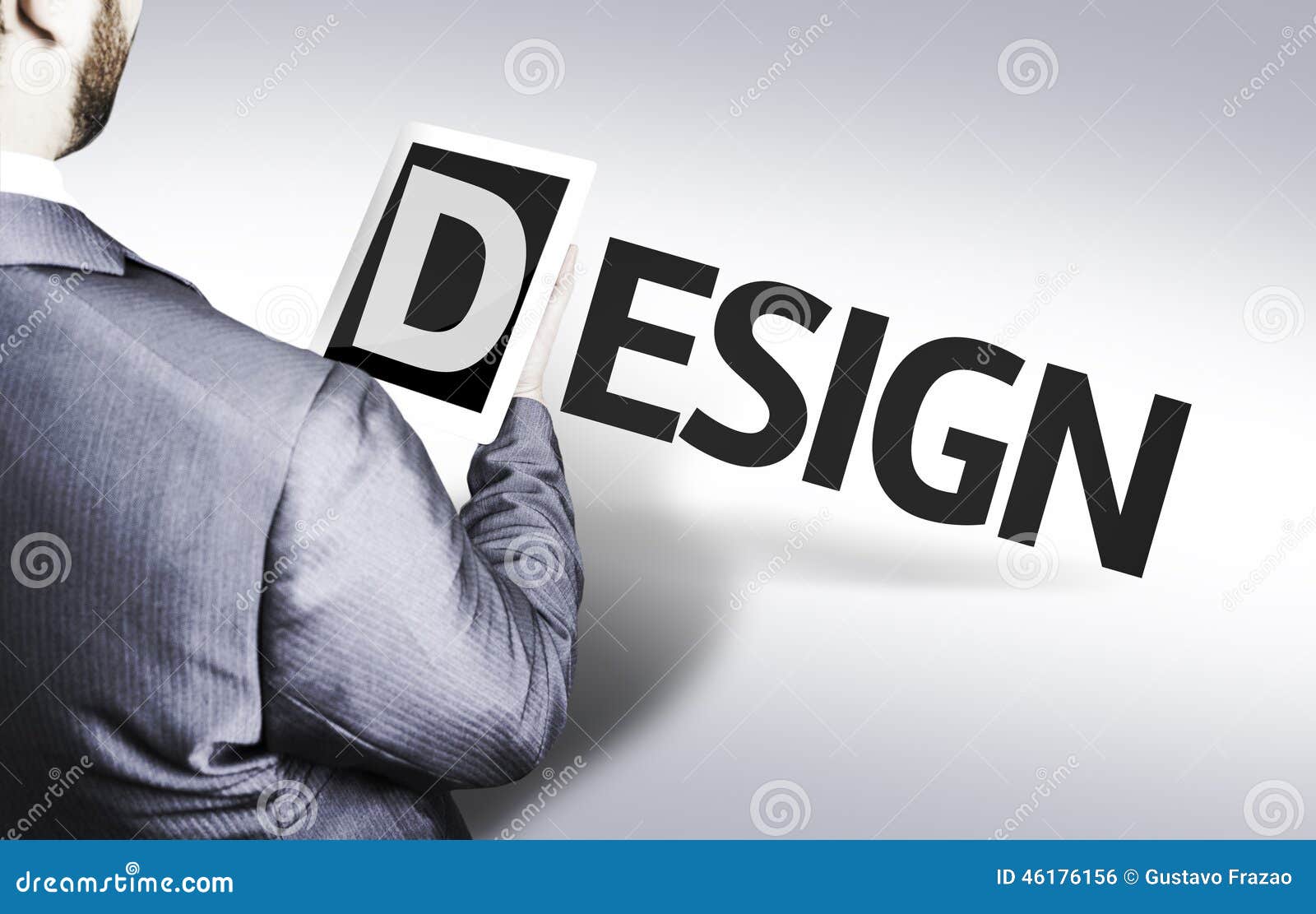 Business Man with the Text Design in a Concept Image Stock Photo ...