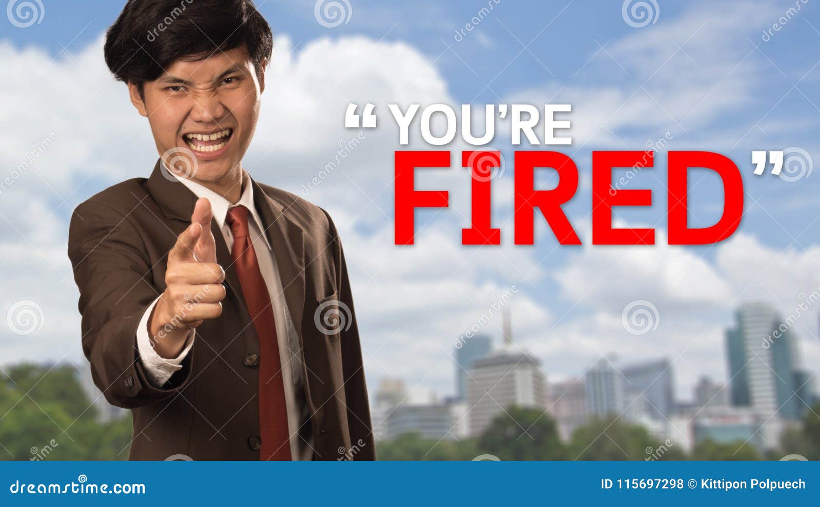 Business Man with the Text You are Fired Stock Photo - Image of lost ...