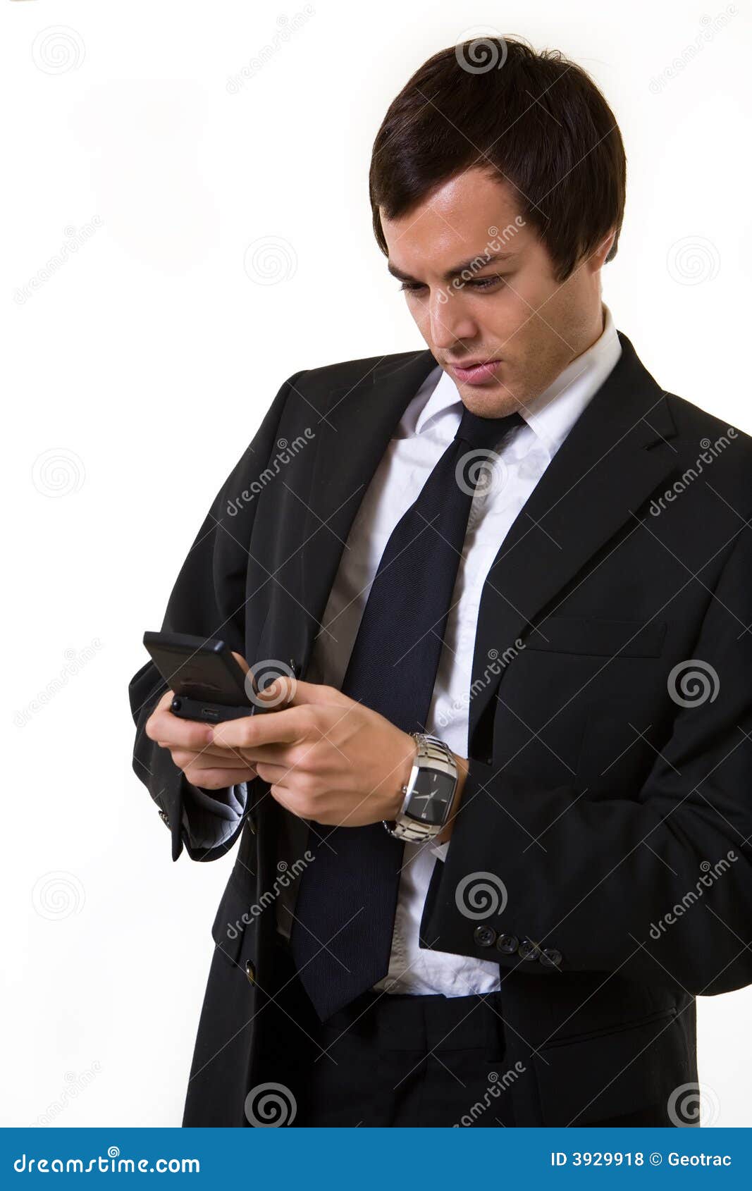 Business man texting stock photo. Image of attire, person - 3929918