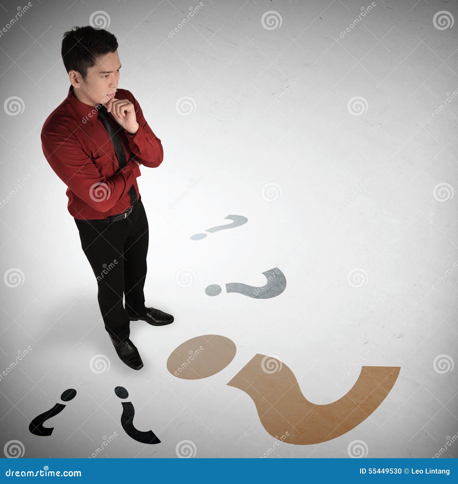 Business man think hard stock photo. Image of choice - 55449530