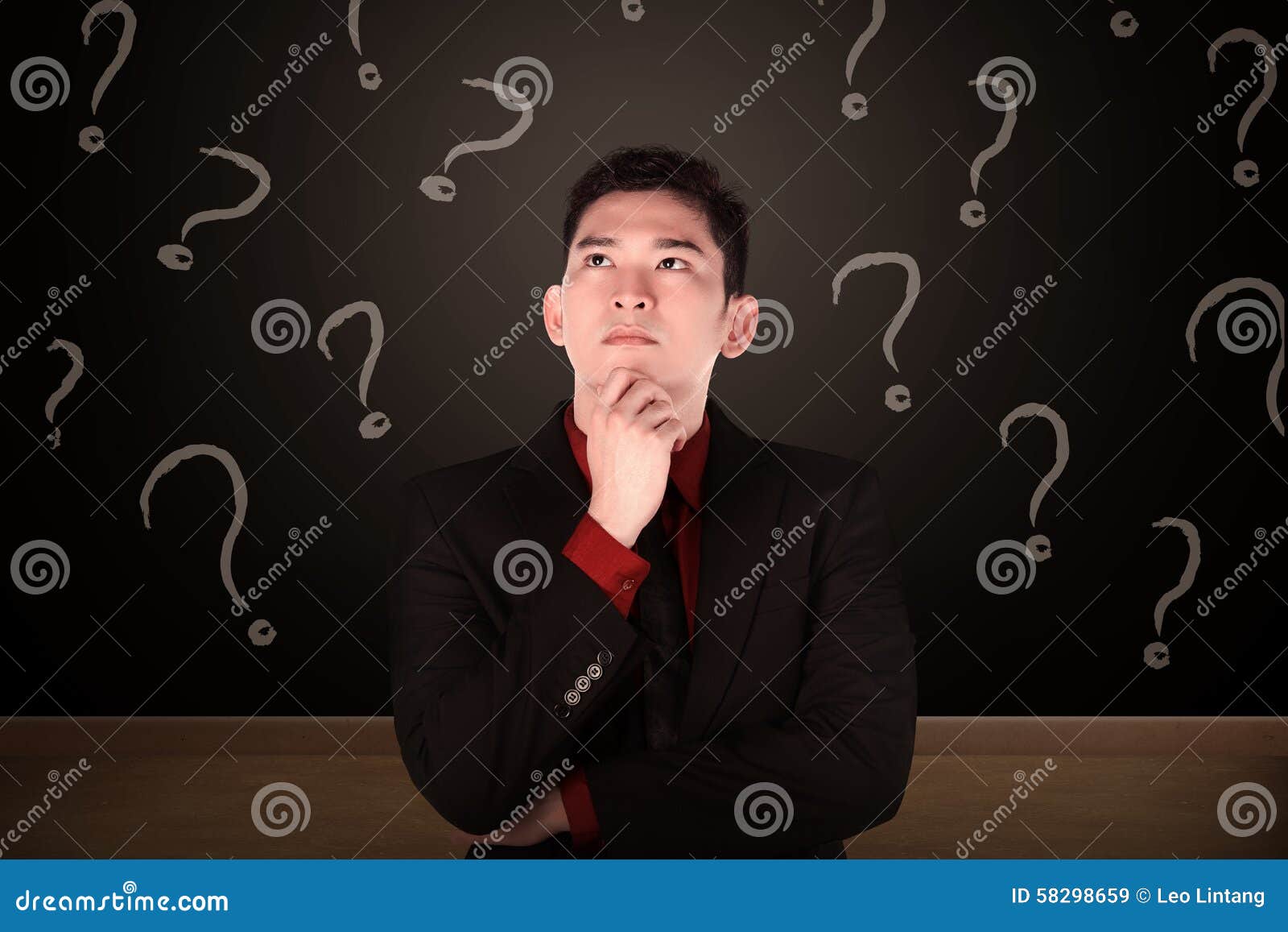 Business Man Think stock image. Image of hand, attractive - 58298659