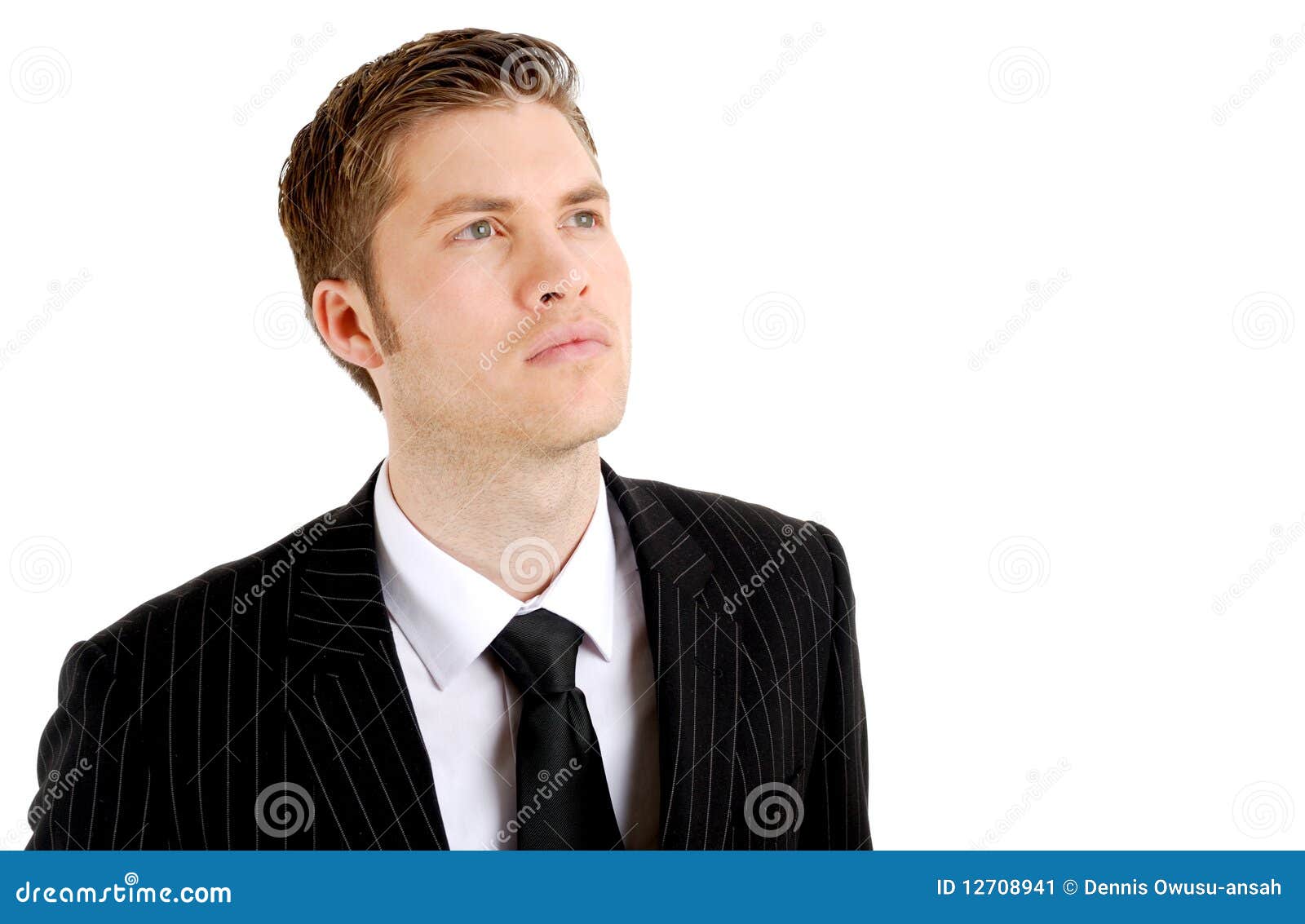 Business man thinking stock image. Image of future, prospect - 12708941