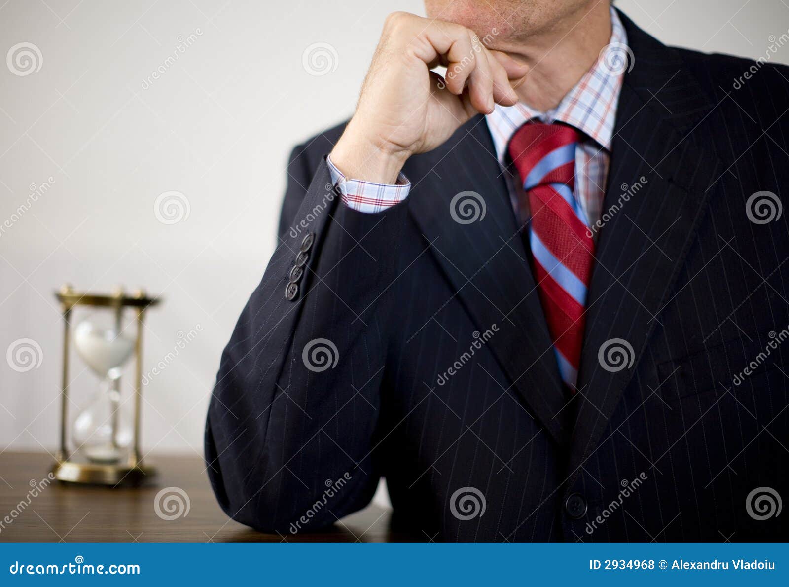 Business man thinking stock photo. Image of table, male - 2934968