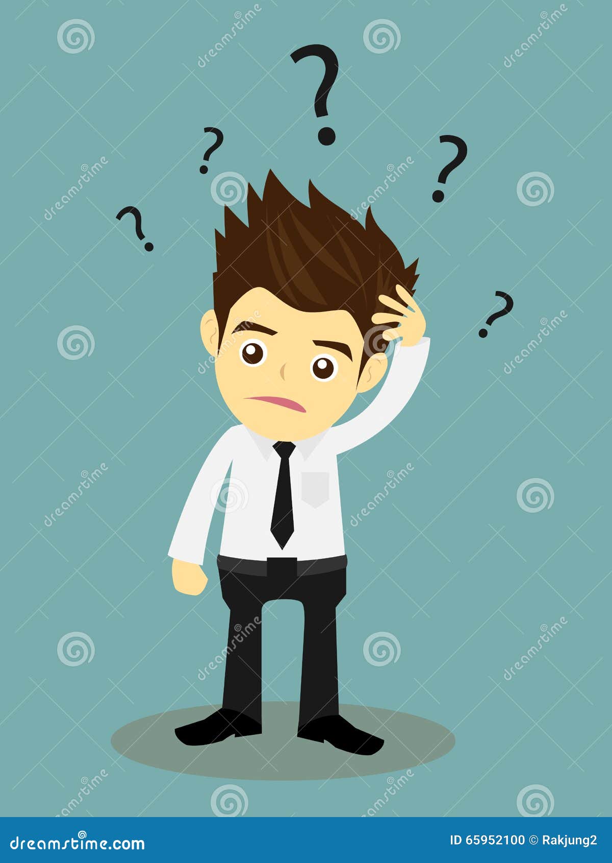 Business Man Thinking of Choice Stock Vector - Illustration of bubble ...