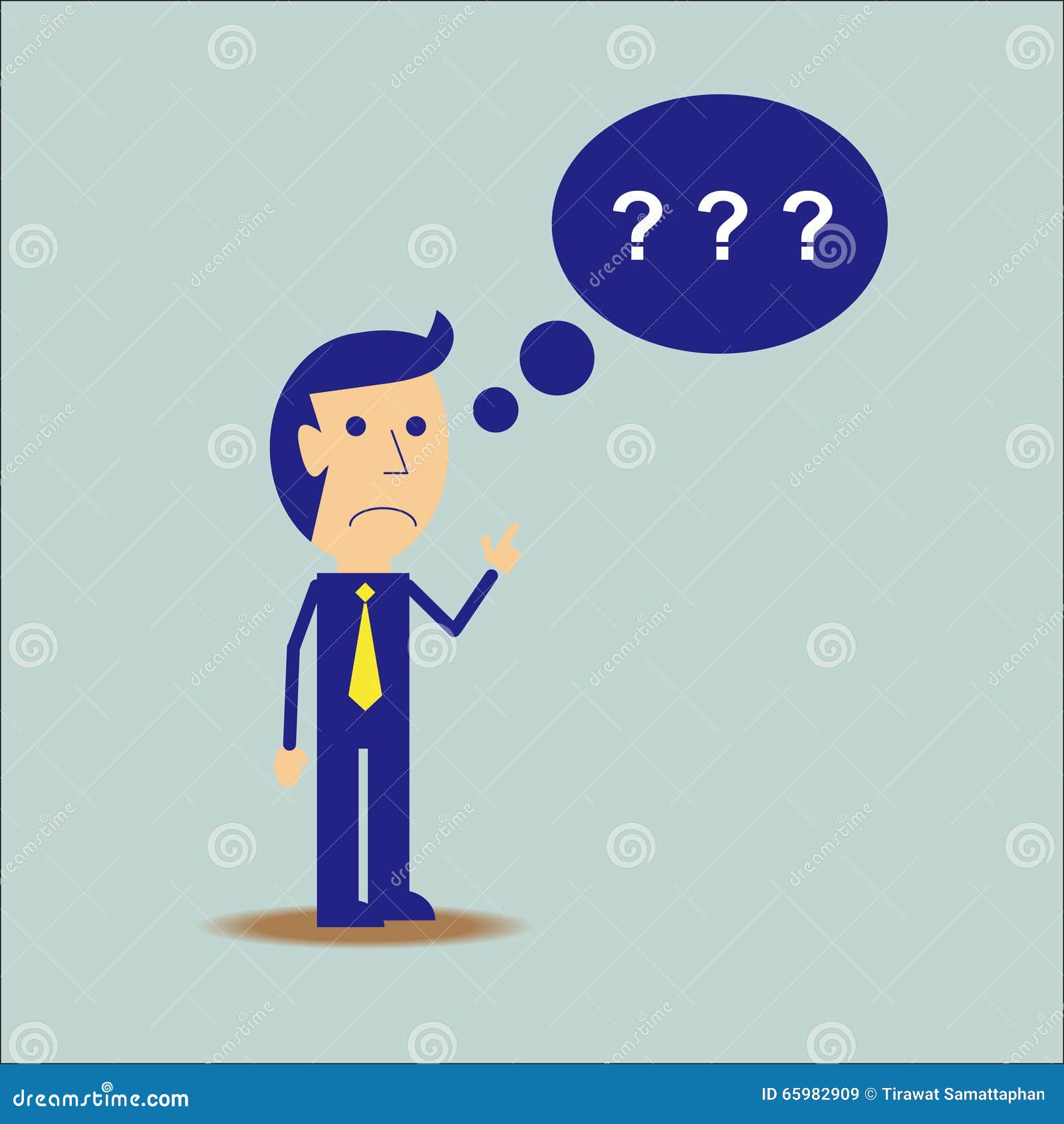 Business Man Thinking of Choice Stock Vector - Illustration of human ...