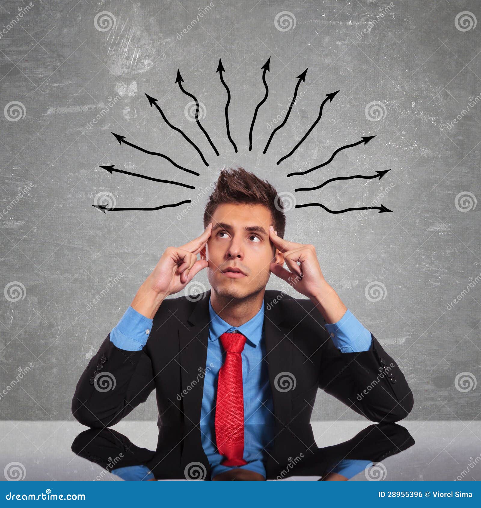 Business Man is Thinking really Hard Stock Photo - Image of student ...