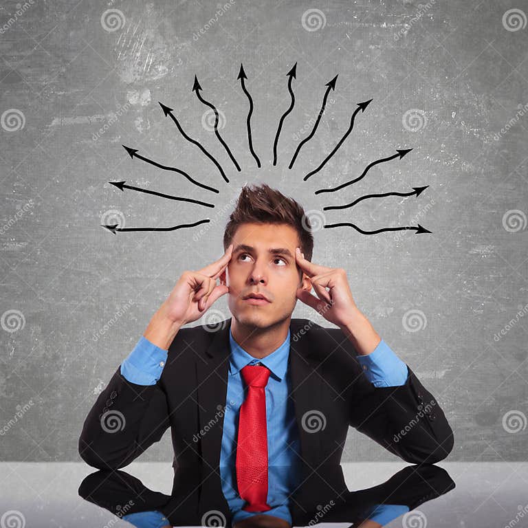 Business Man is Thinking really Hard Stock Photo - Image of student ...