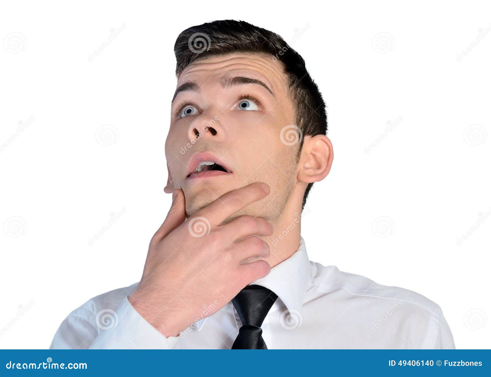 Business man thinking stock photo. Image of profile, serious - 49406140