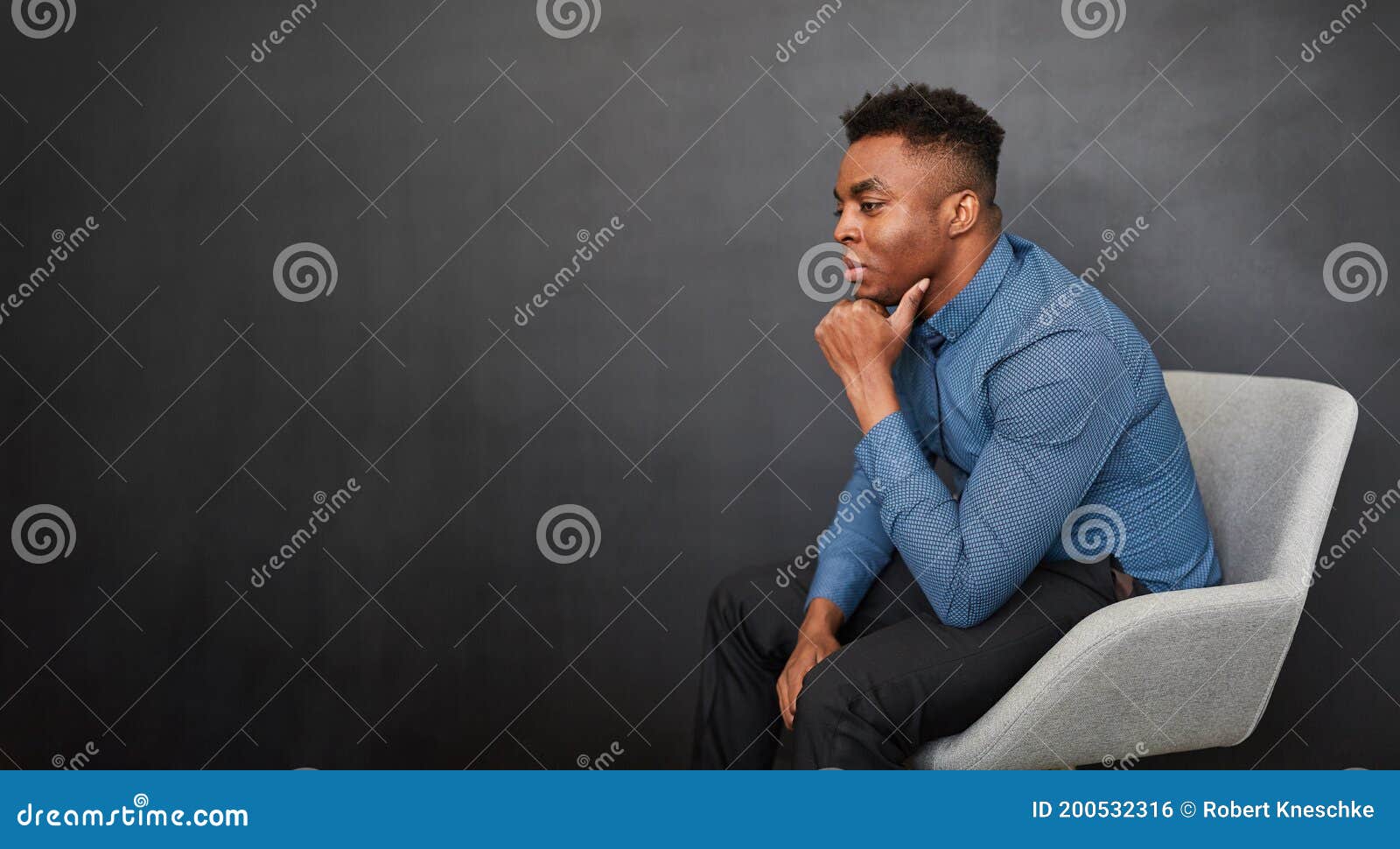 Business Man is Thinking about a Problem Stock Photo - Image of copy ...