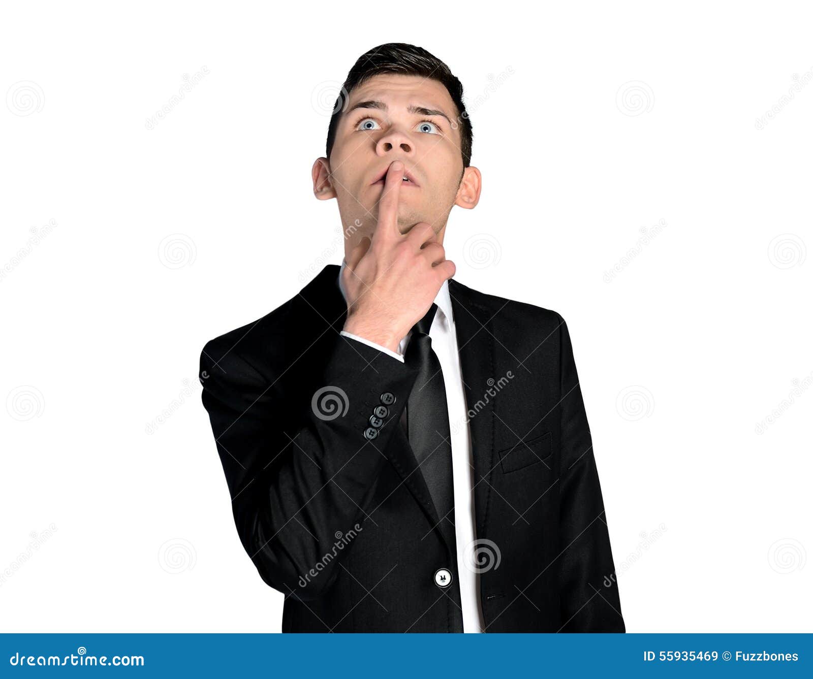 Business Man Thinking Solution Stock Image - Image of idea, manager ...