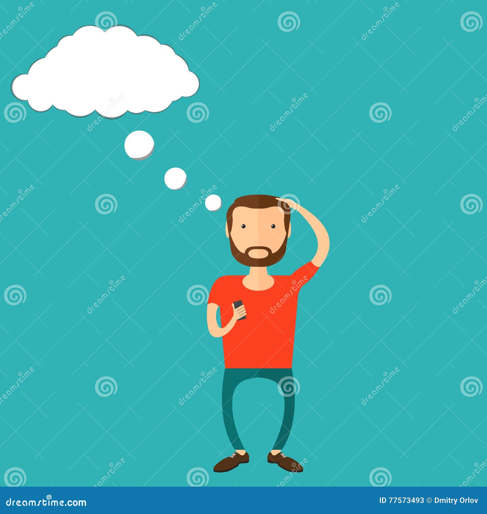 Business Man Thinking of Something Seriously.hand on Head Stock ...