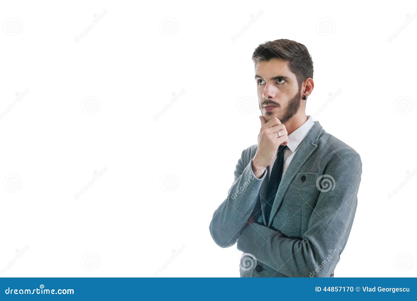 Business Man Thinking about Something Stock Photo - Image of interview ...