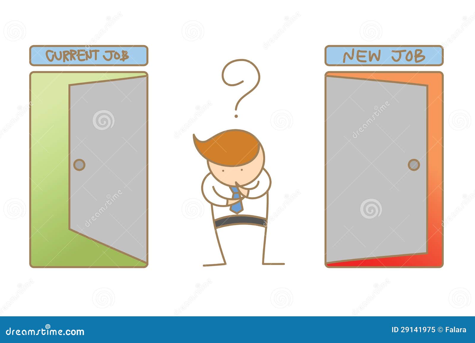 Business Man Thinking To Change New or Current Job Stock Vector ...