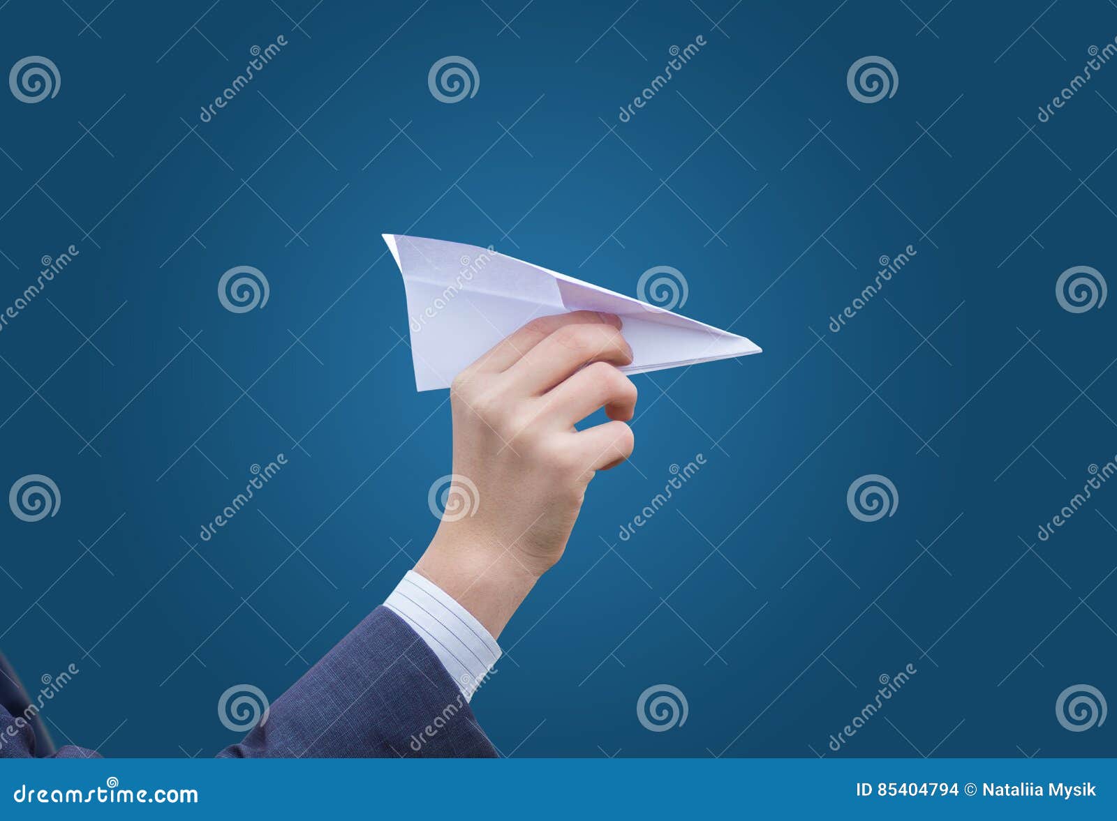 Business Man Throws a Paper Plane. Stock Photo - Image of concept ...
