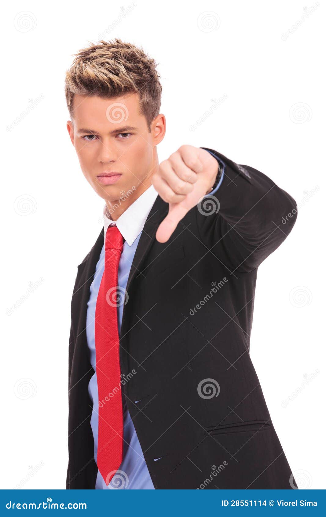 Business Man with Thumb Down Stock Photo - Image of anger, failed: 28551114