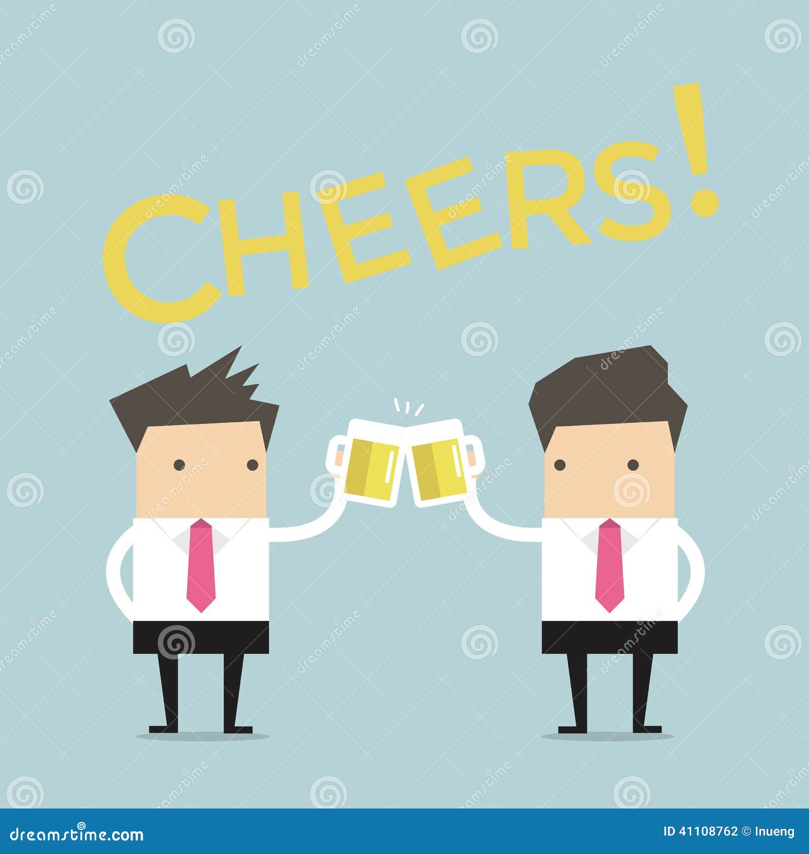 Business Man To Toast with Beer Stock Vector - Illustration of drawing ...