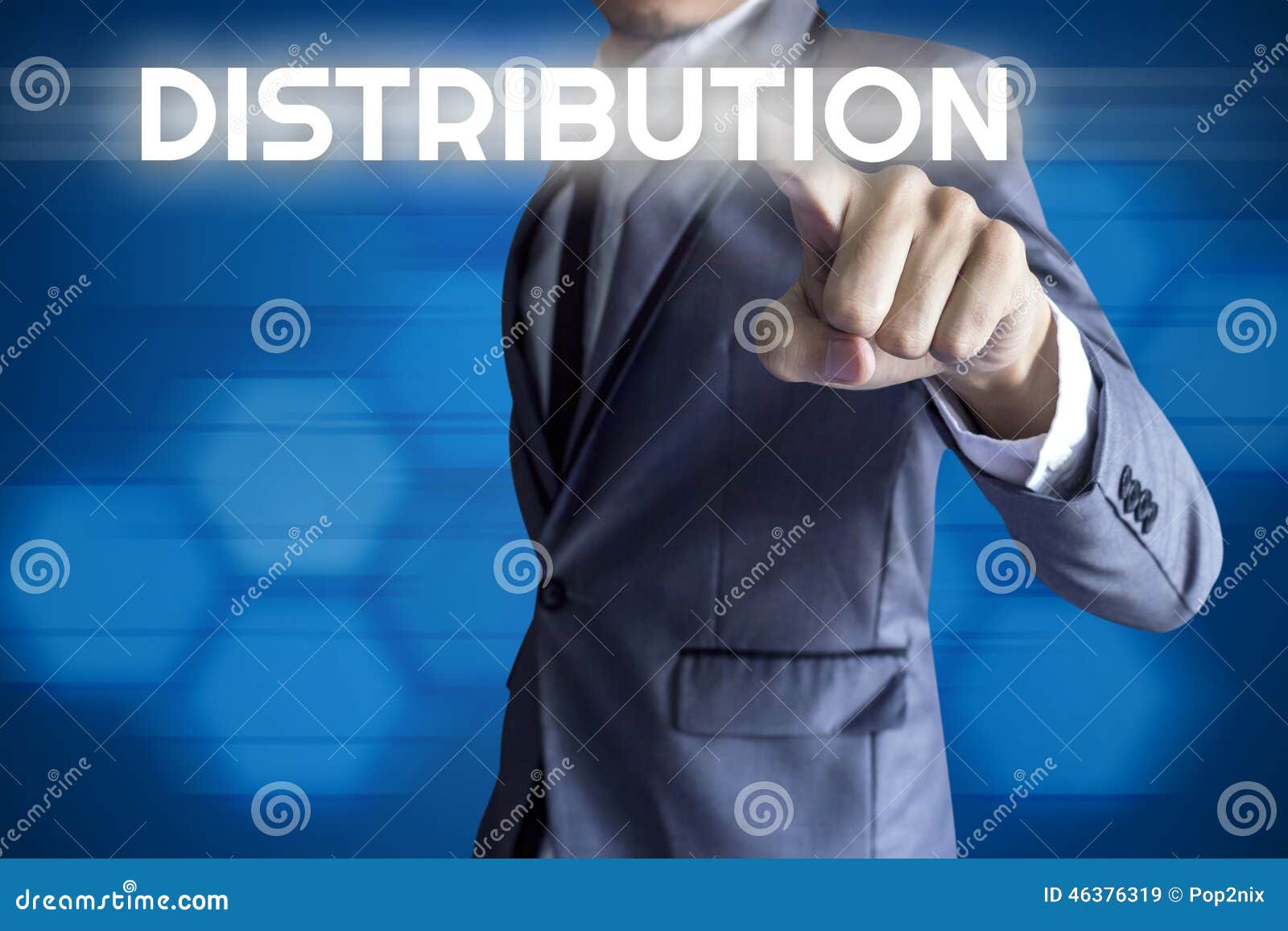 Business Man Touch Modern Interface for Distribution Concept Stock ...