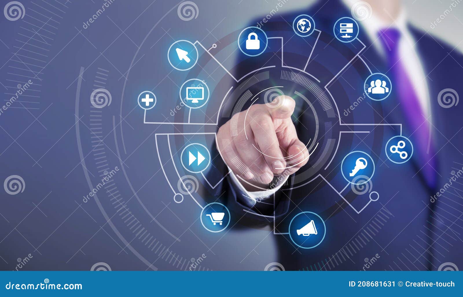 Business Man Touch Screen and Network Concept Imagen de archivo ... Business Man Touch Screen and Network Concept Imagen de archivo ...