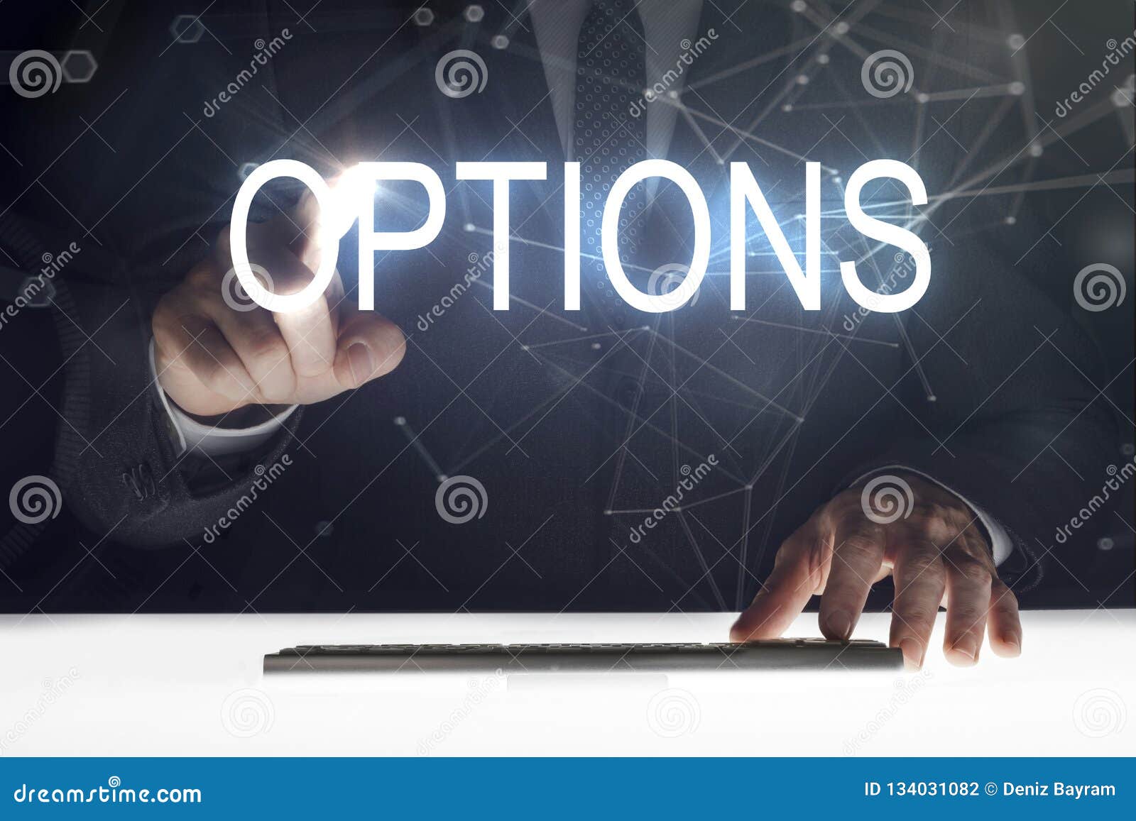 Business Man Touching Screen Stock Photo - Image of hand, communication ...