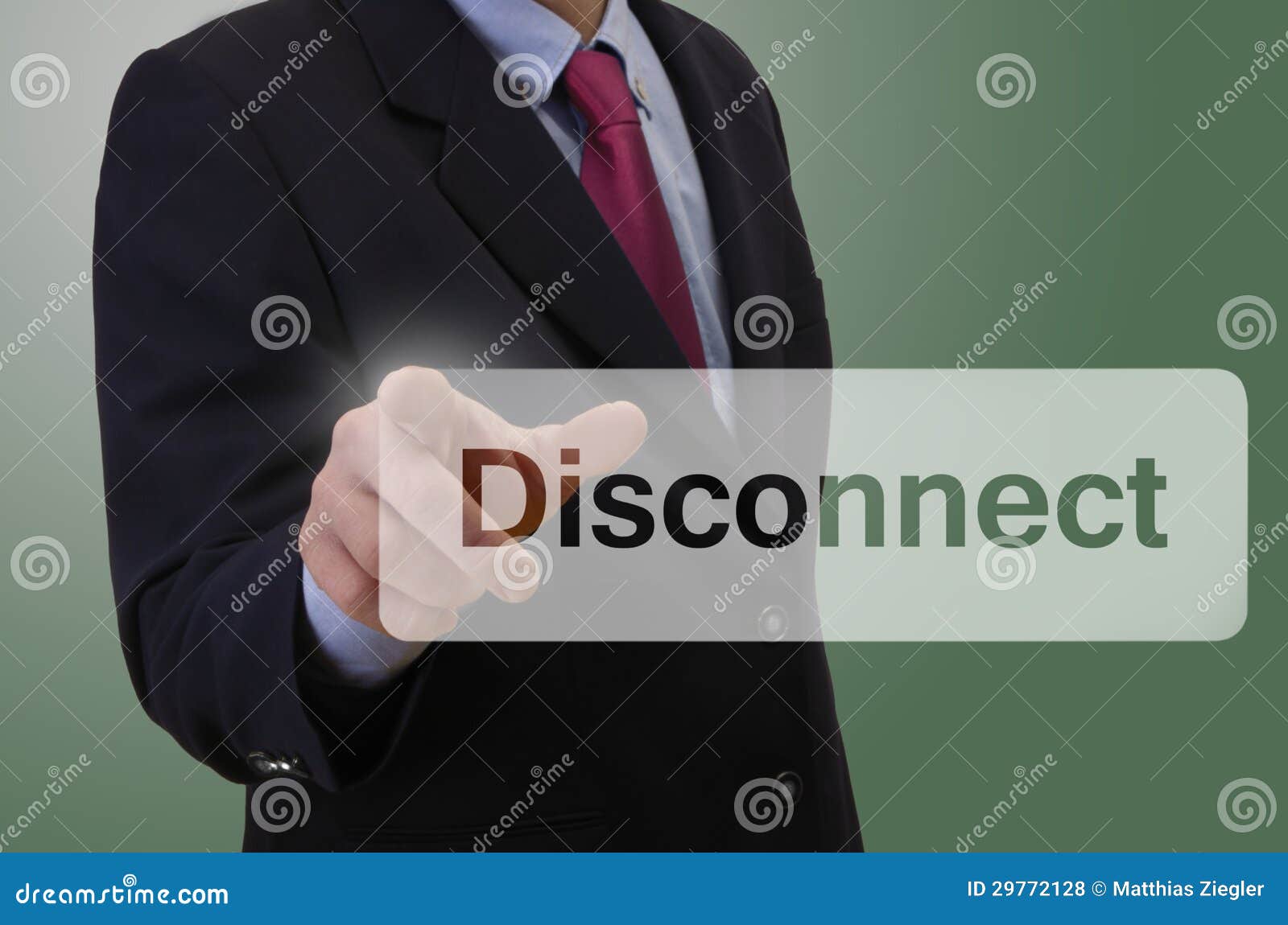 Business Man Touching Touchscreen - Disconnect Stock Photo - Image of ...