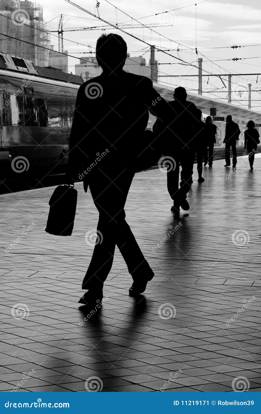 Business Man at Train Station Stock Image - Image of destinations, move ...