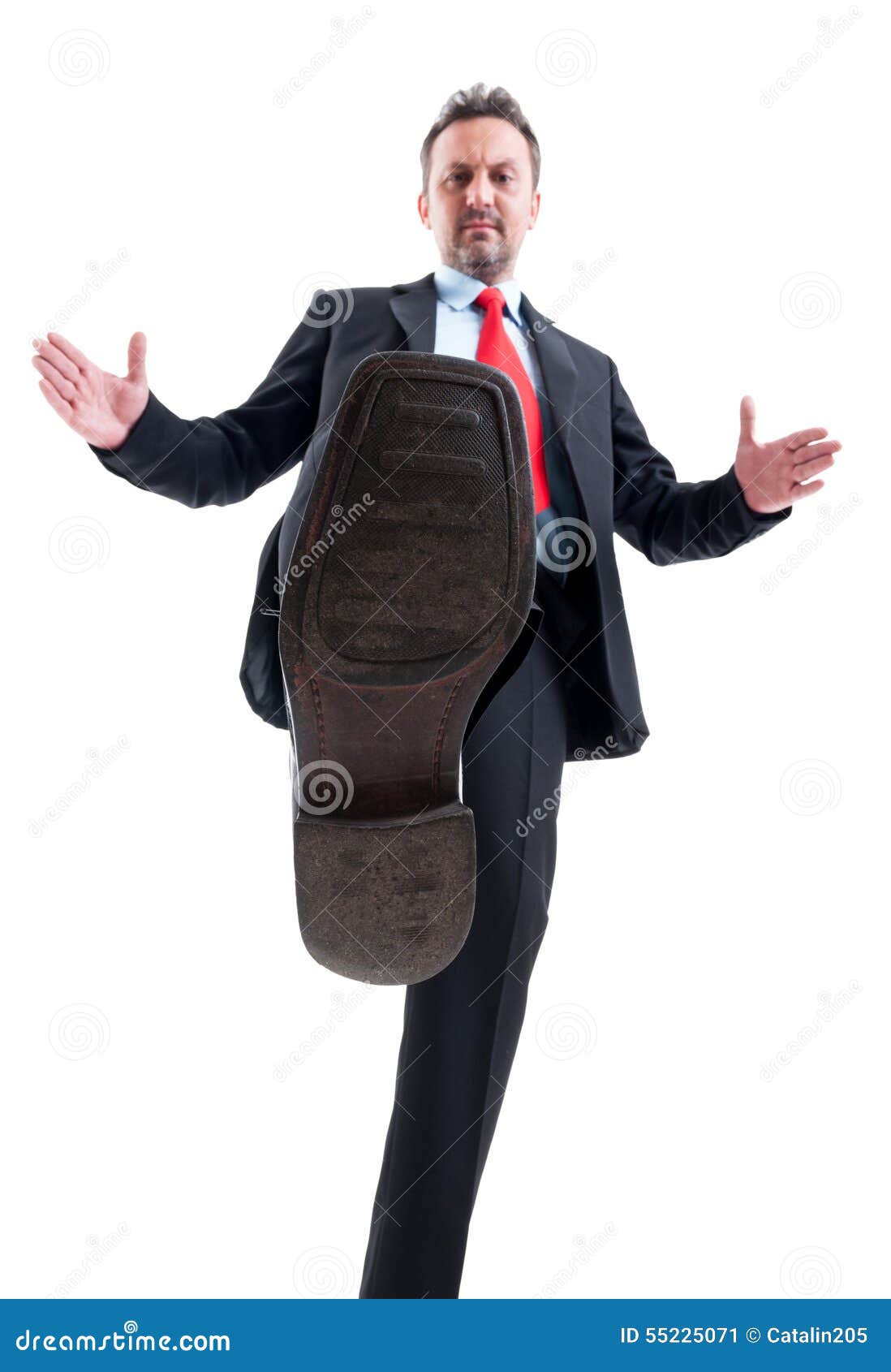 Business Man Treading on Competitors Stock Image - Image of person ...