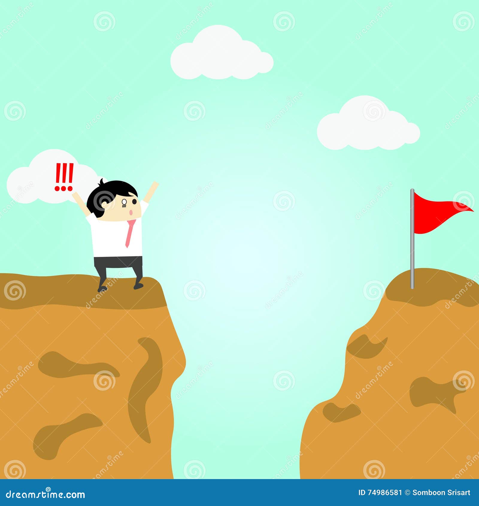 Business Man Trial To Success Stock Vector - Illustration of bulb ...