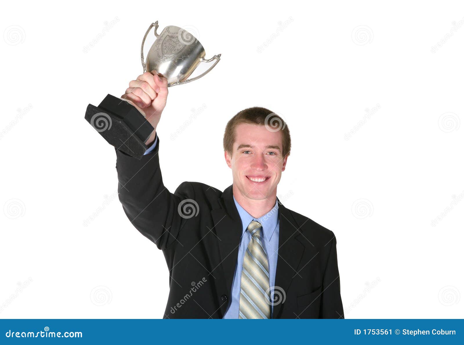 Business Man with Trophy stock image. Image of life, profit - 1753561