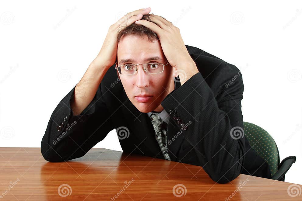 Business man in trouble stock photo. Image of adult, anxious - 16341648