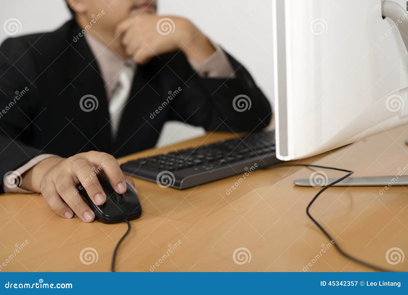 Business Man Typing stock image. Image of monitor, suit - 45342357