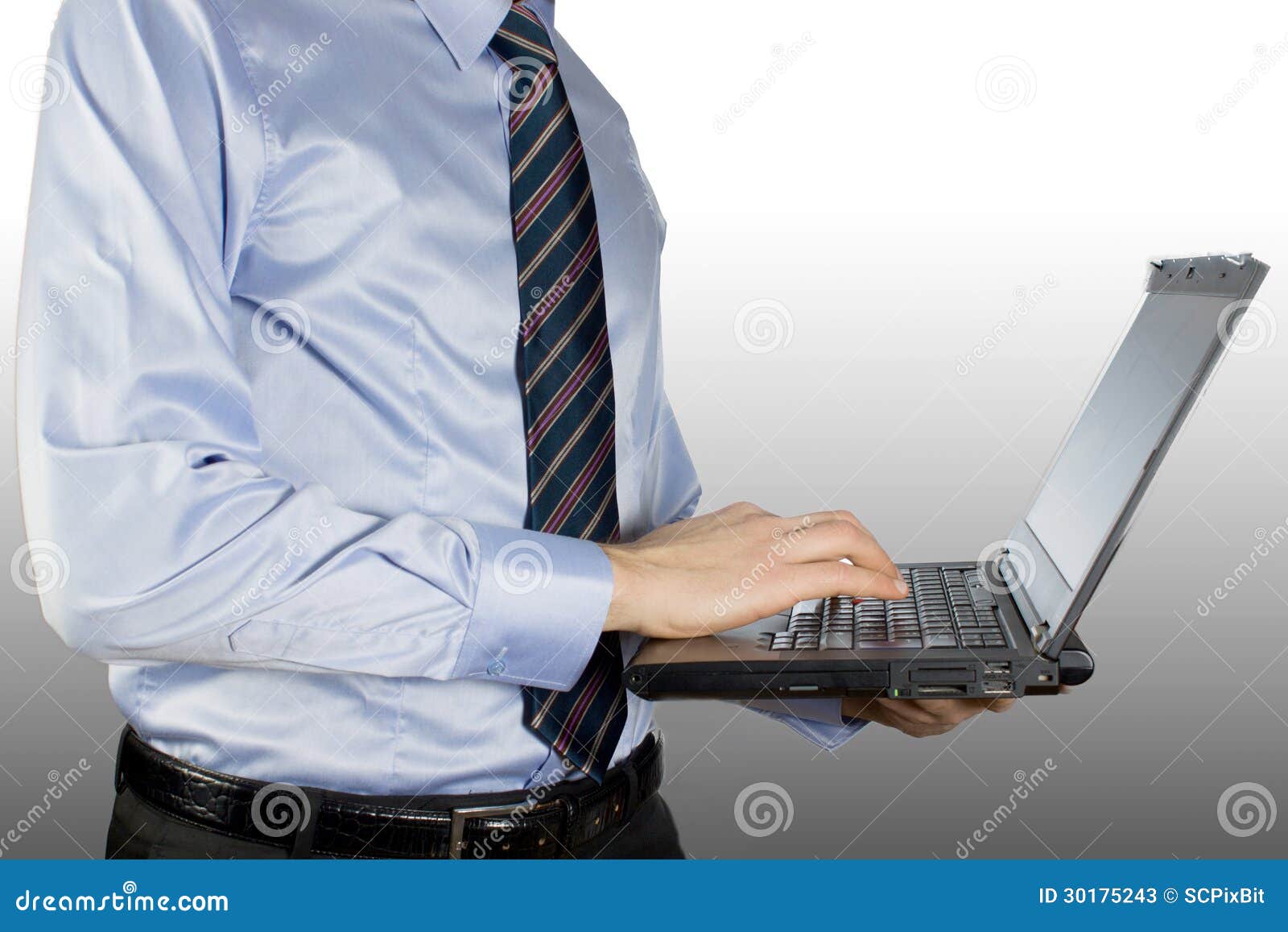 Business-man Working on Personal Computer Stock Image - Image of ...