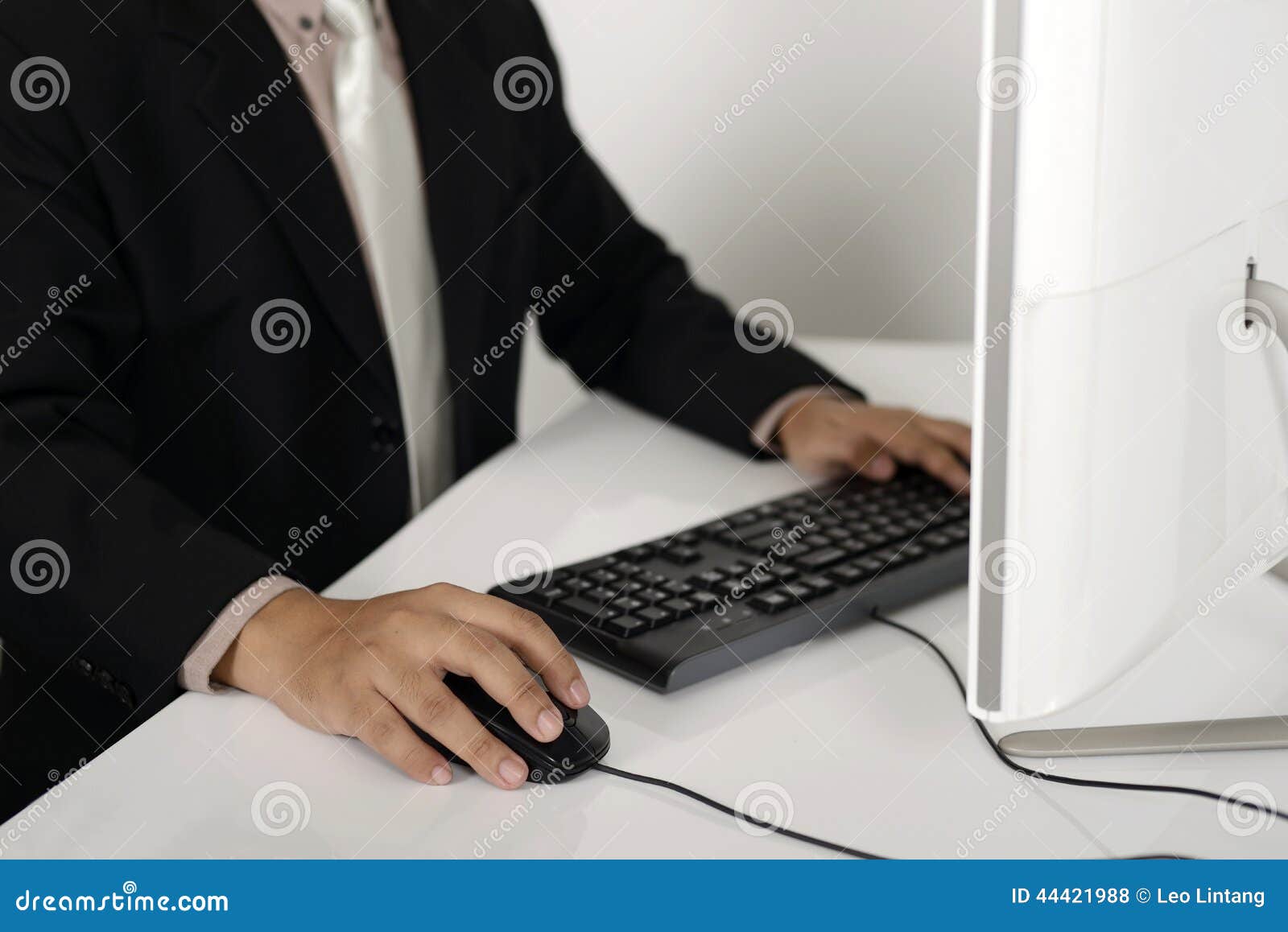 Business Man Typing stock photo. Image of laptop, corporate - 44421988