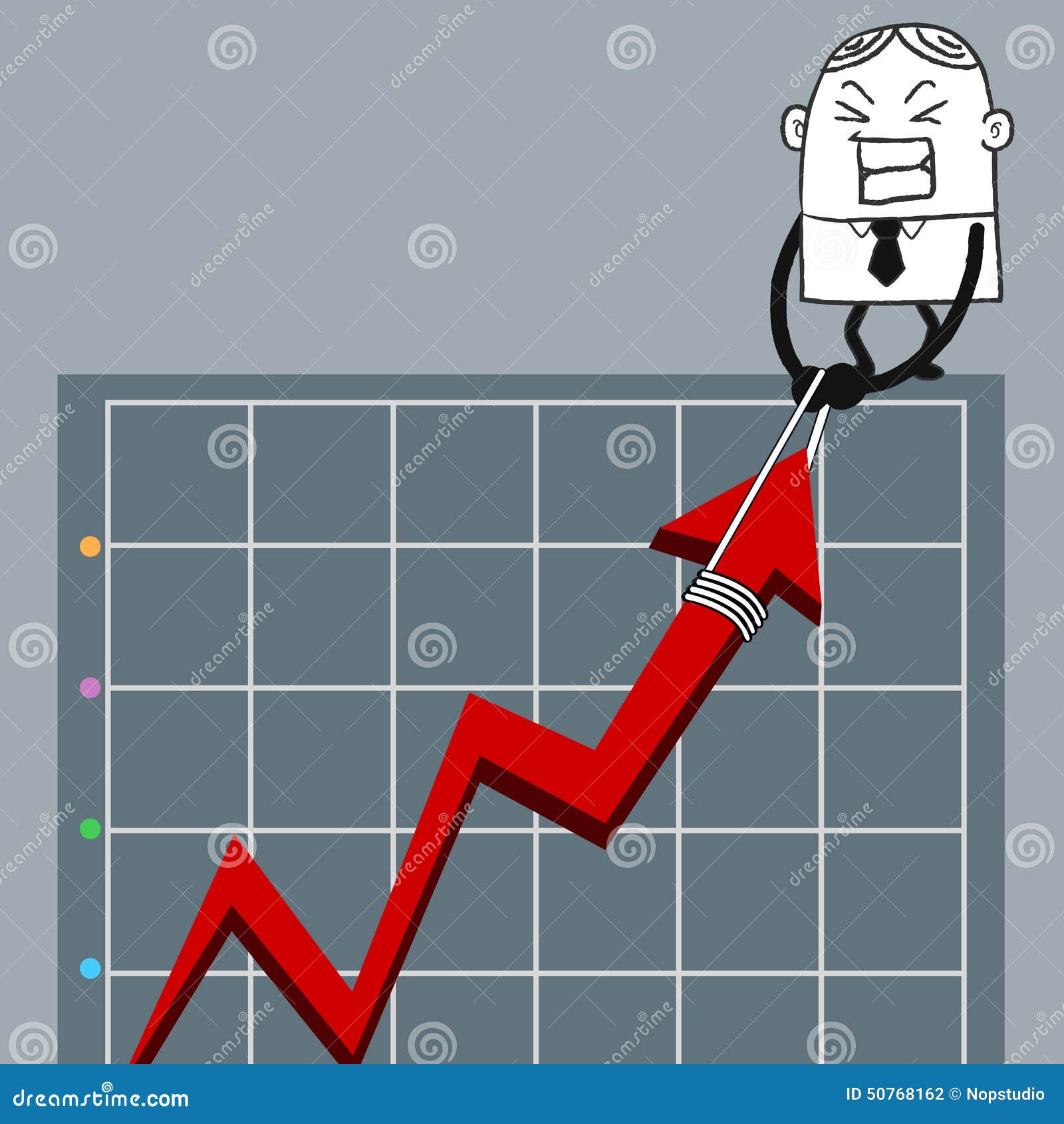 Business man up graph stock vector. Illustration of suspensory - 50768162