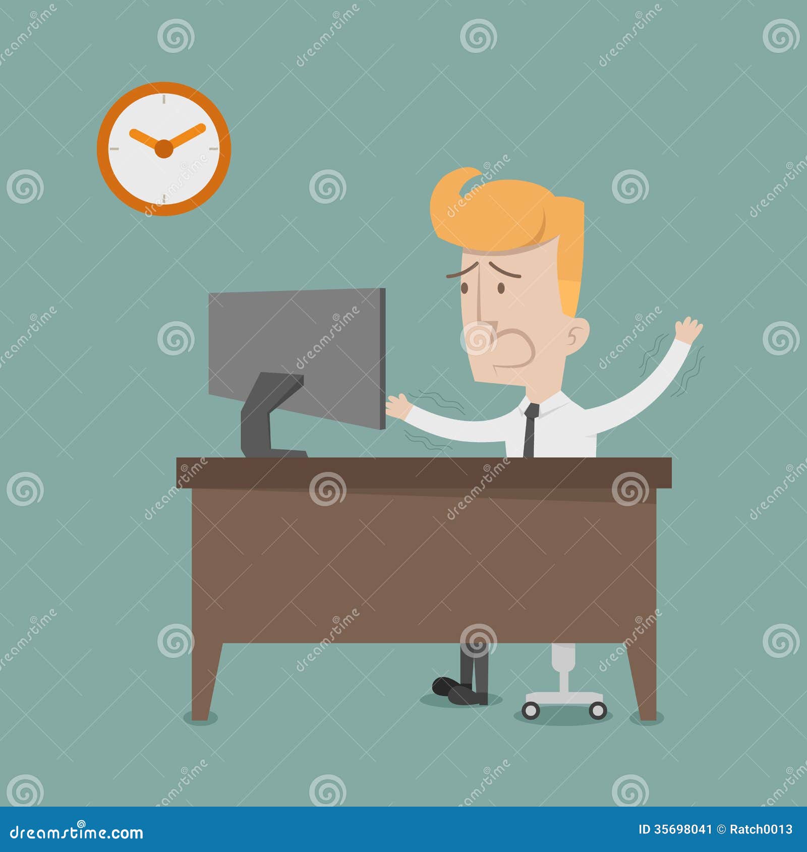 Business man urgent stock vector. Illustration of corporate - 35698041