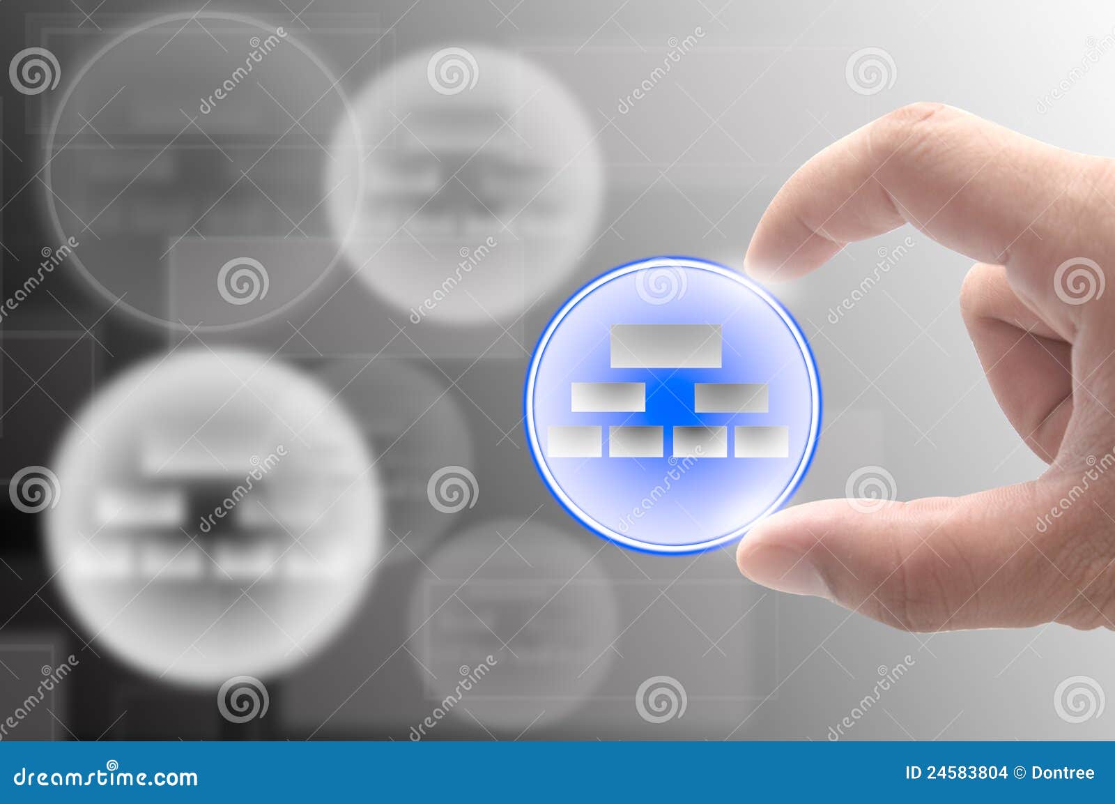 Business Man Use Hand Select Stock Photo - Image of enter, innovative ...