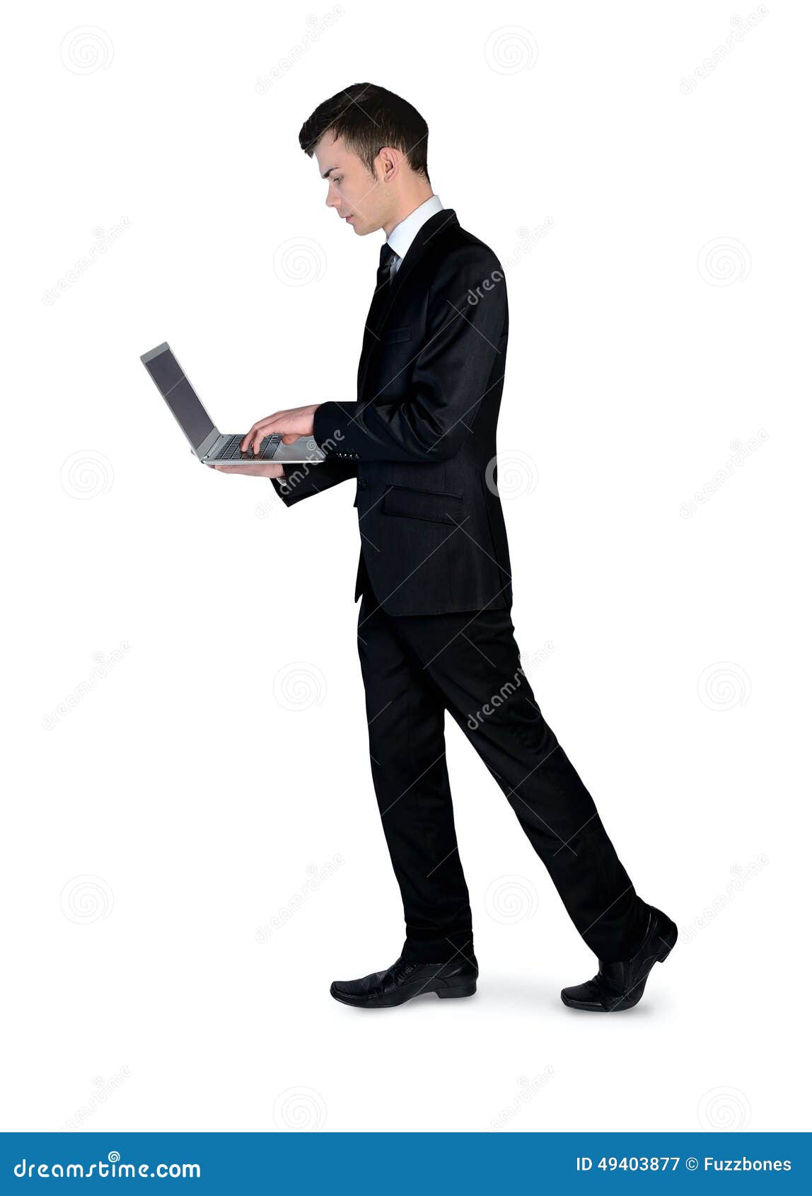 Business man use laptop stock image. Image of isolated - 49403877