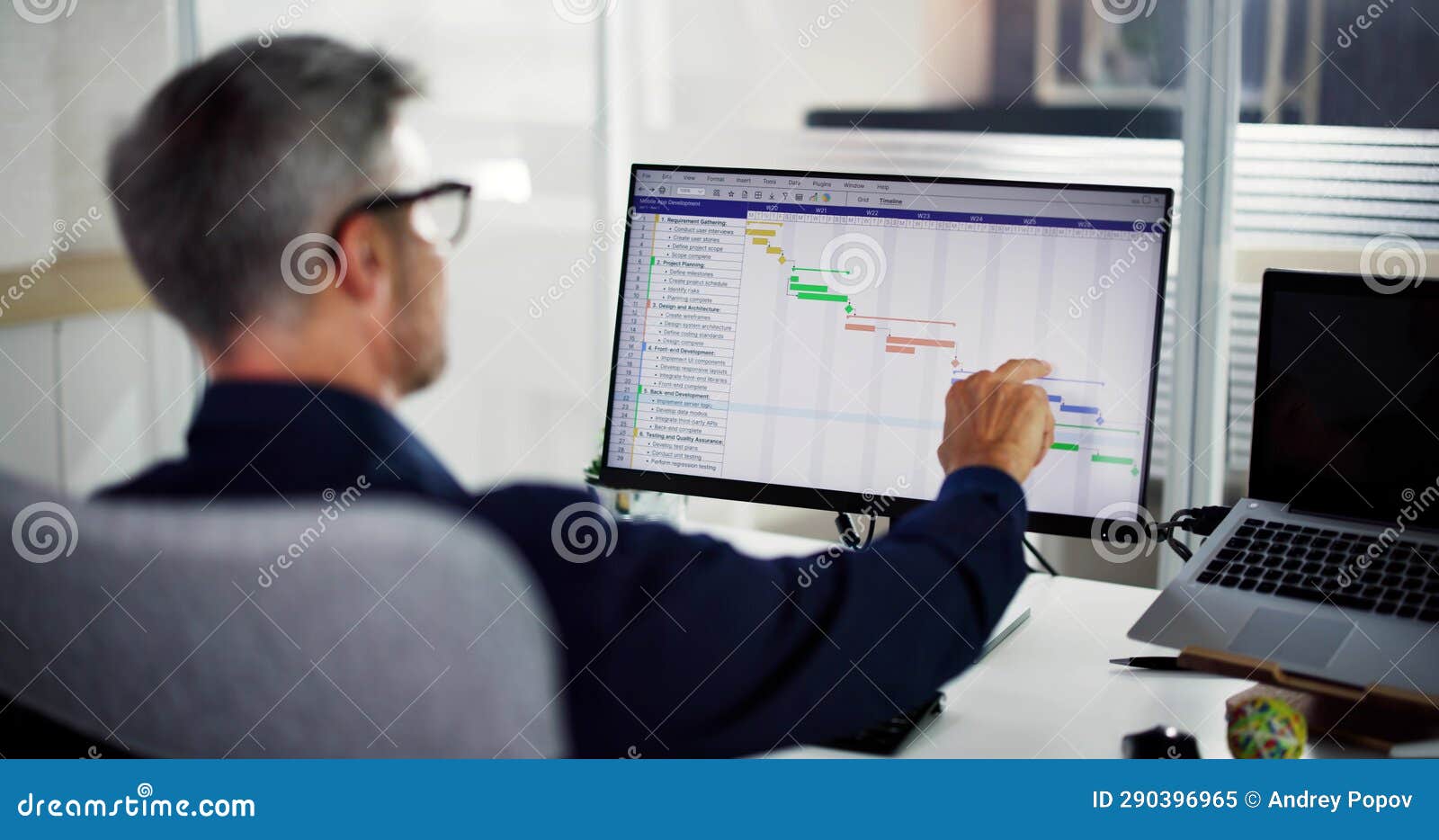 Business Man Using Calendar Agenda Schedule Stock Image - Image of ...