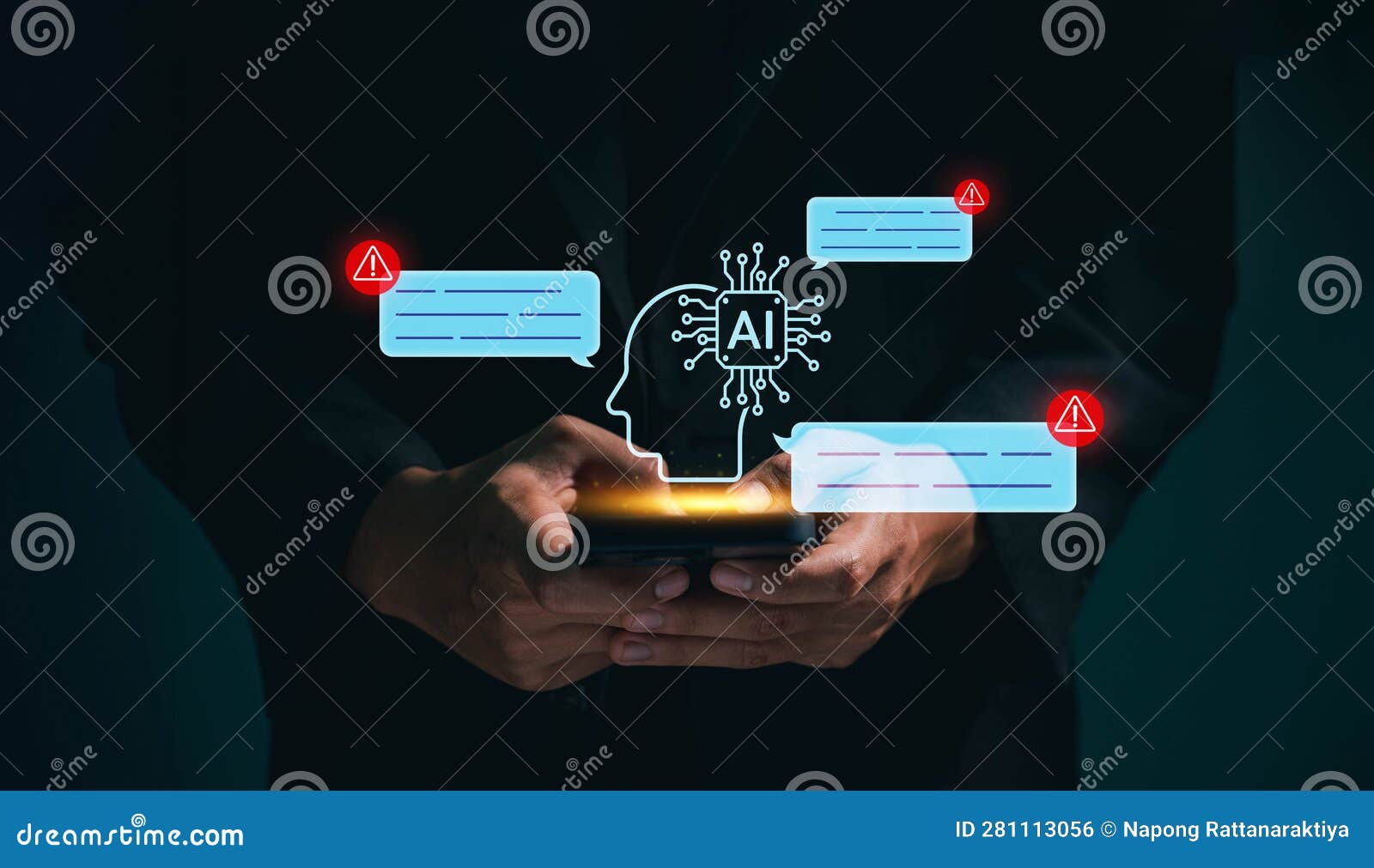 Business Man Using Digital Chatbot Artificial Intelligence (AI) with ...