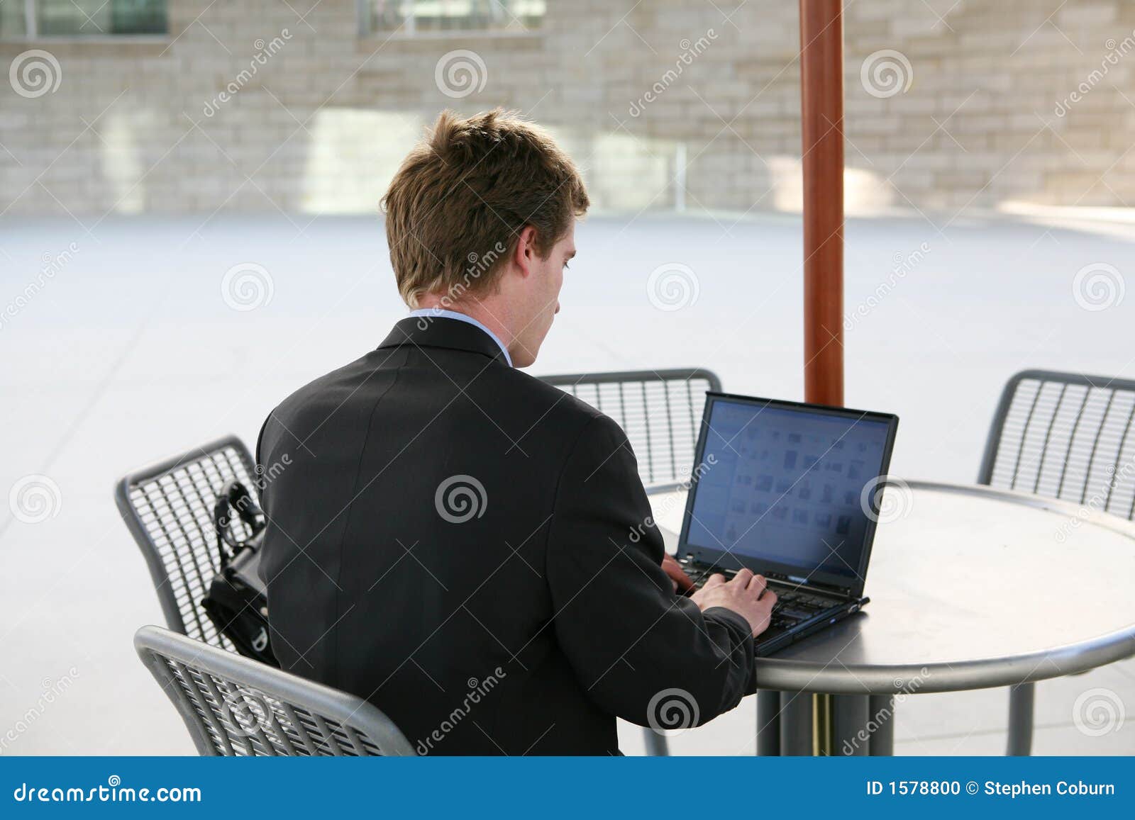 Business Man Using Laptop stock photo. Image of busy, employee - 1578800