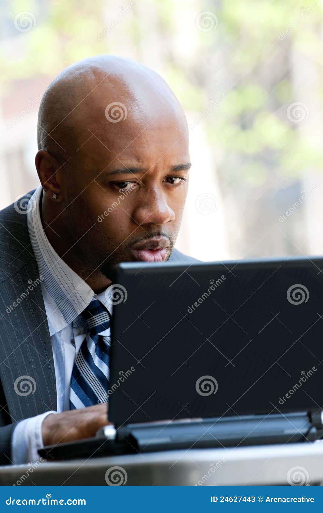 Business Man Using a Laptop Stock Image - Image of attractive, laptop ...