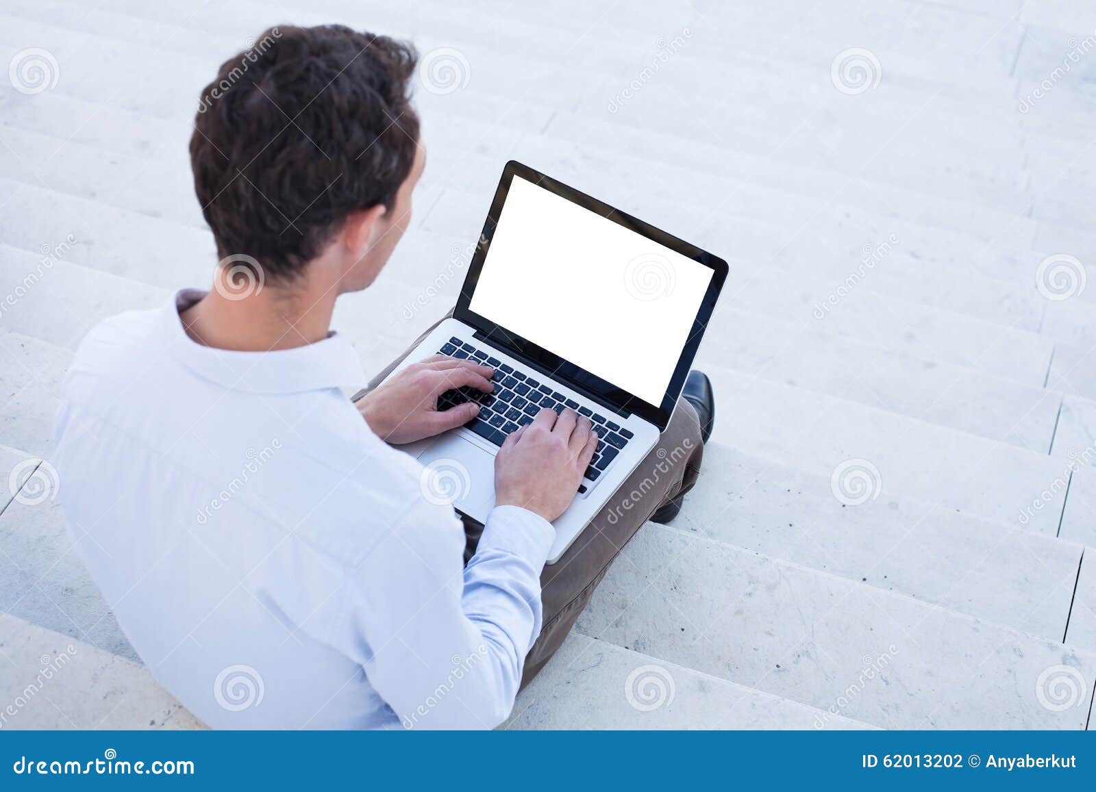 Business man using laptop stock photo. Image of person - 62013202