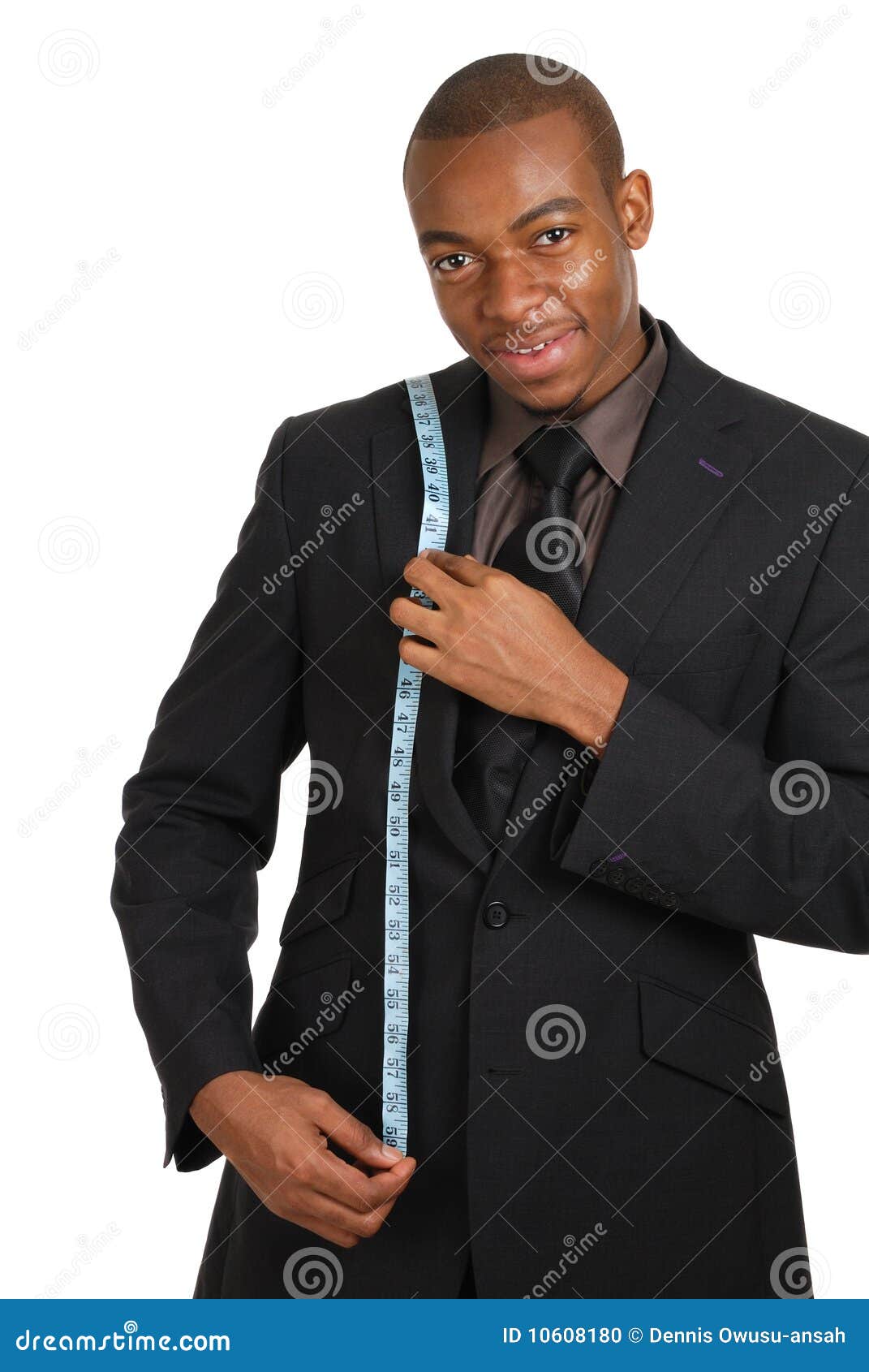 Business Man Using a Measuring Tape Stock Photo - Image of measure ...