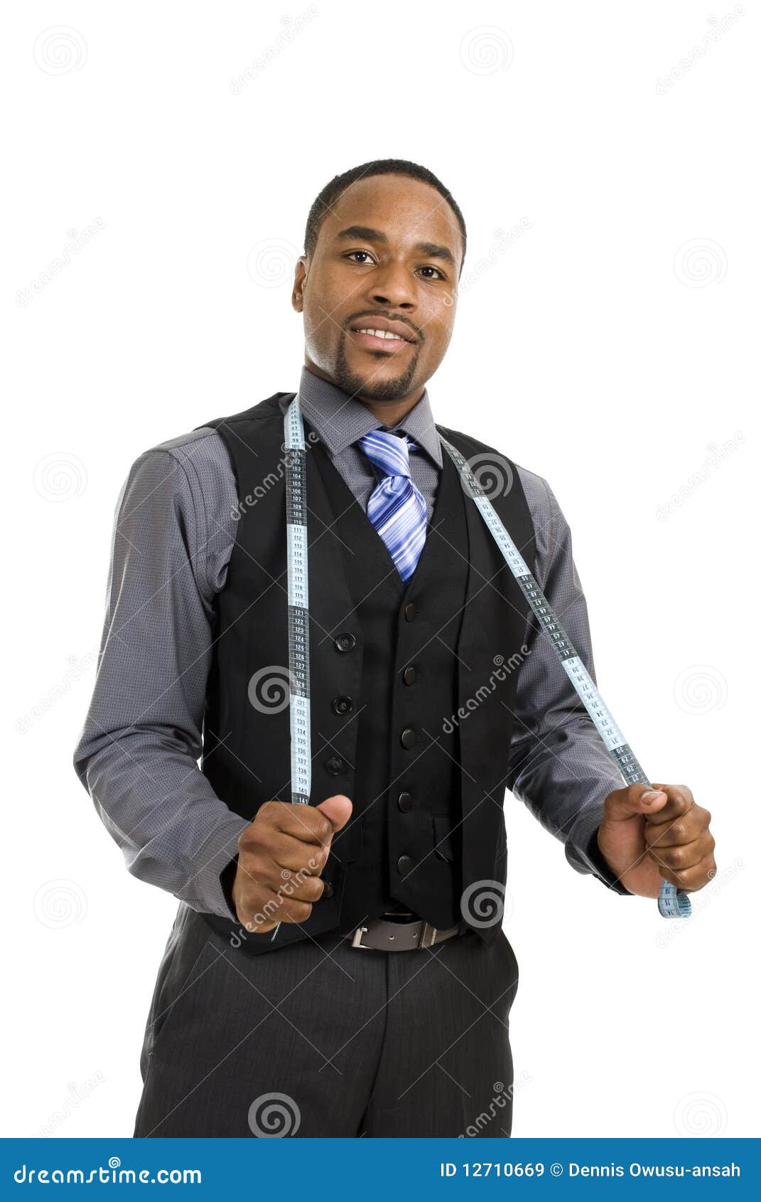 Business Man Using a Measuring Tape Stock Image - Image of business ...