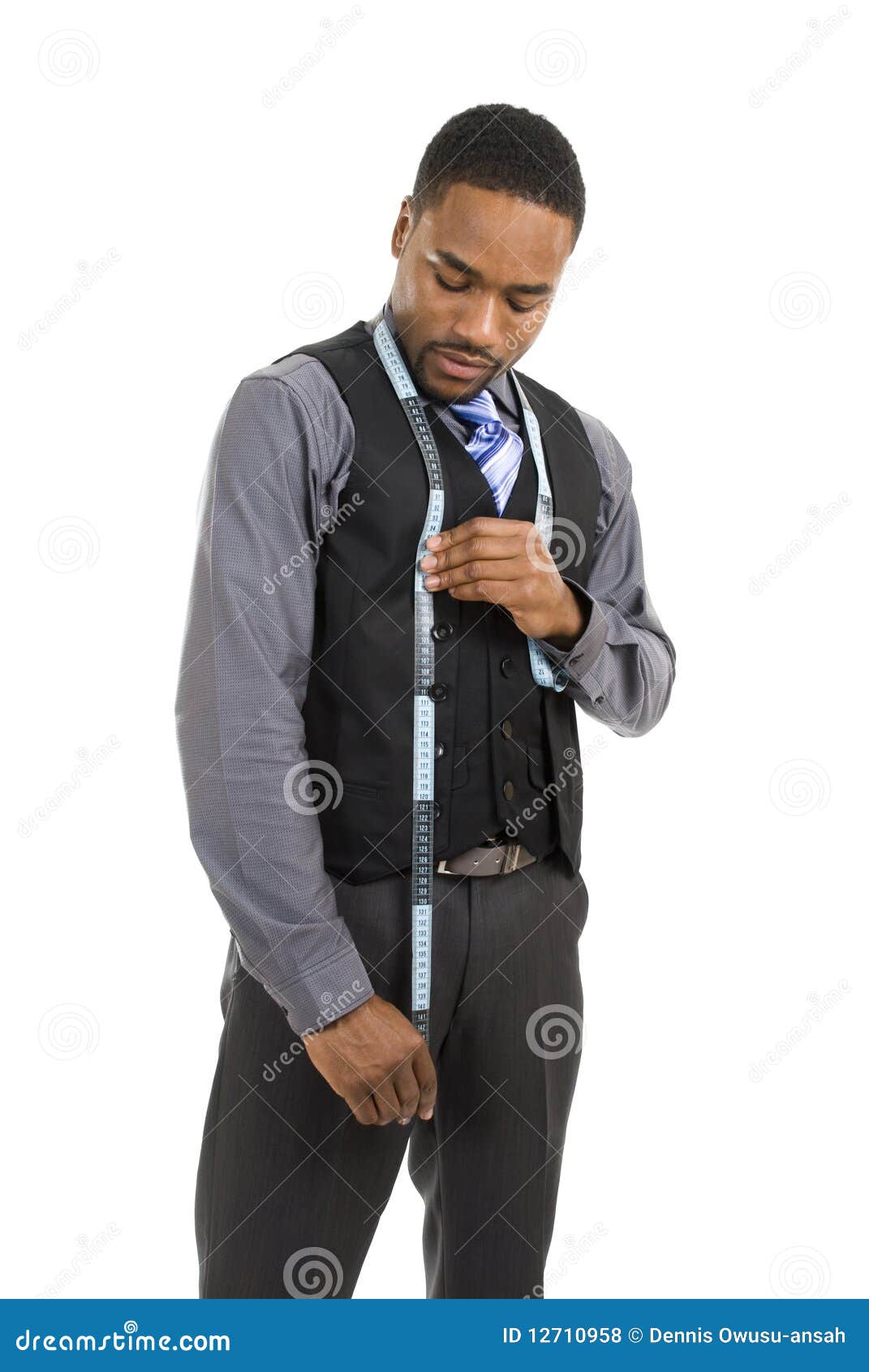 Business Man Using a Measuring Tape Stock Photo - Image of male ...