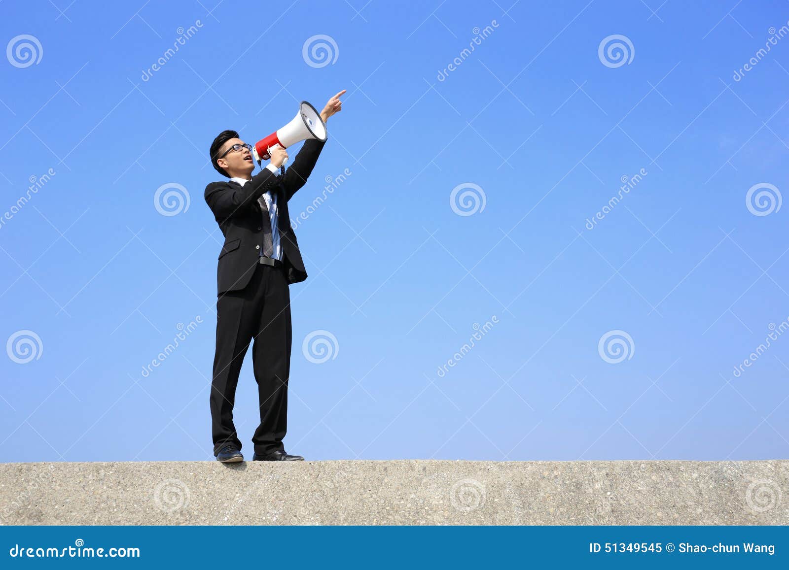 Business Man Using Megaphone Stock Image - Image of chinese ...